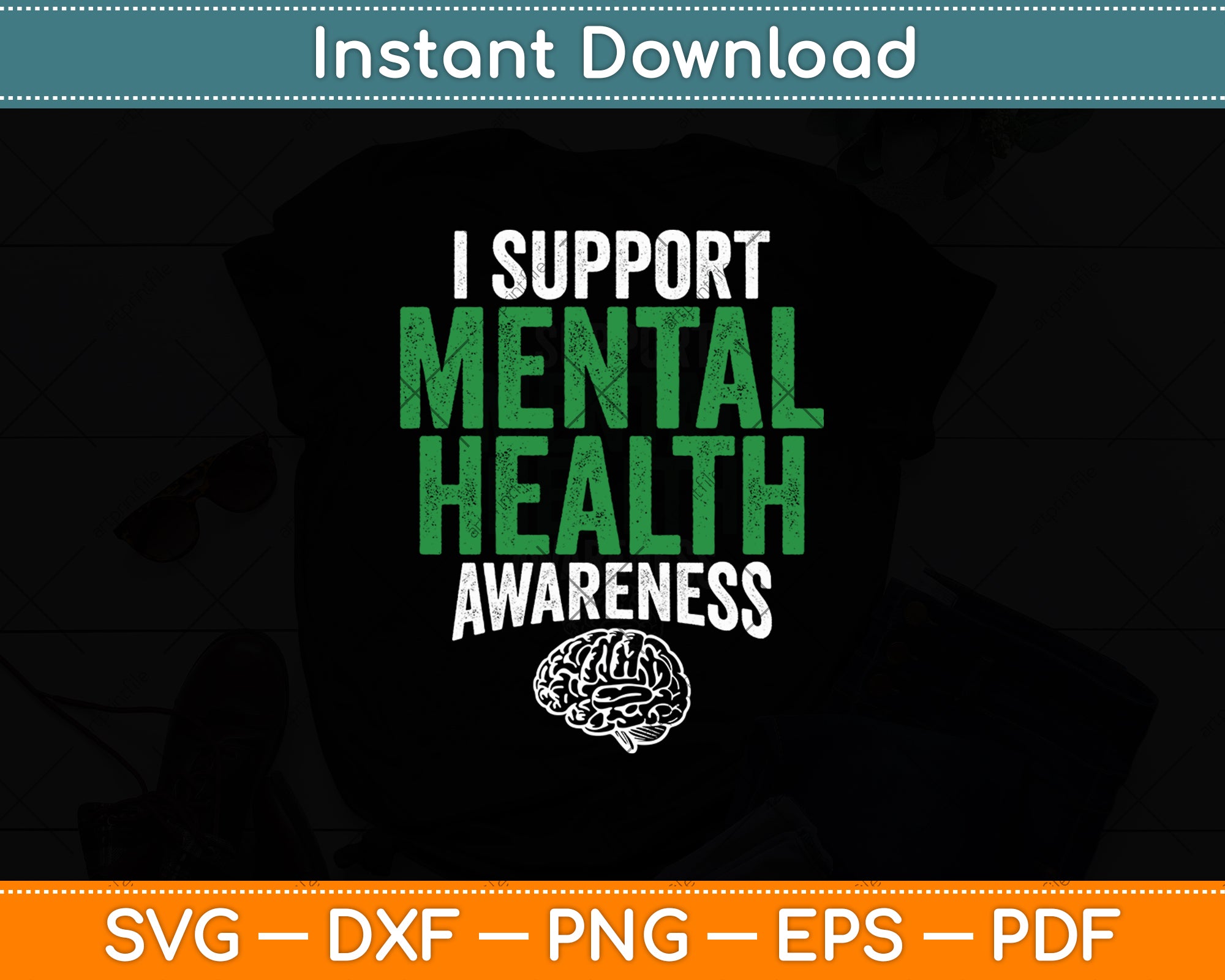 I Support Mental Health Awareness Funny Svg Digital Cutting File ...