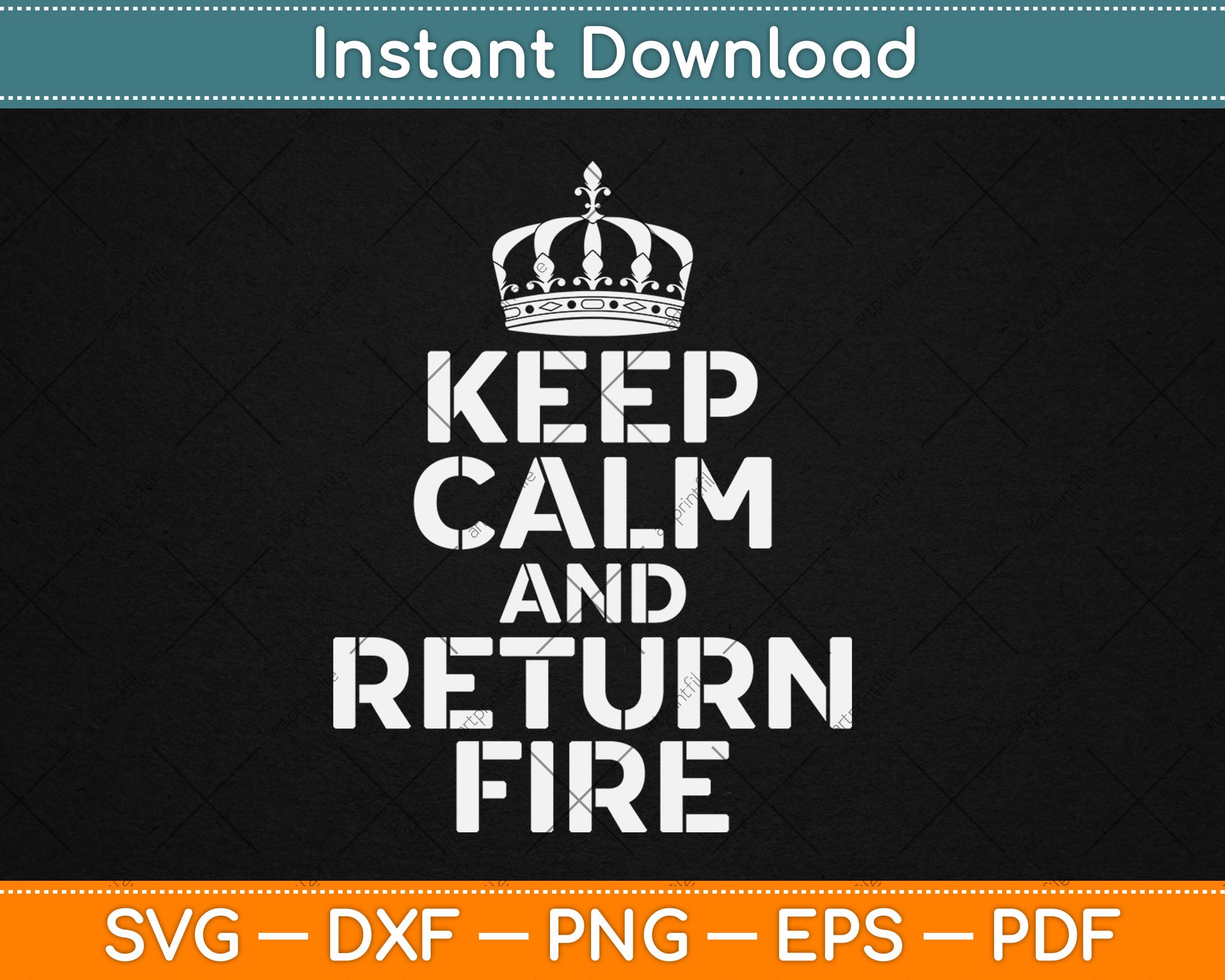 Keep Calm and Return Fire Svg Digital Cutting File – artprintfile
