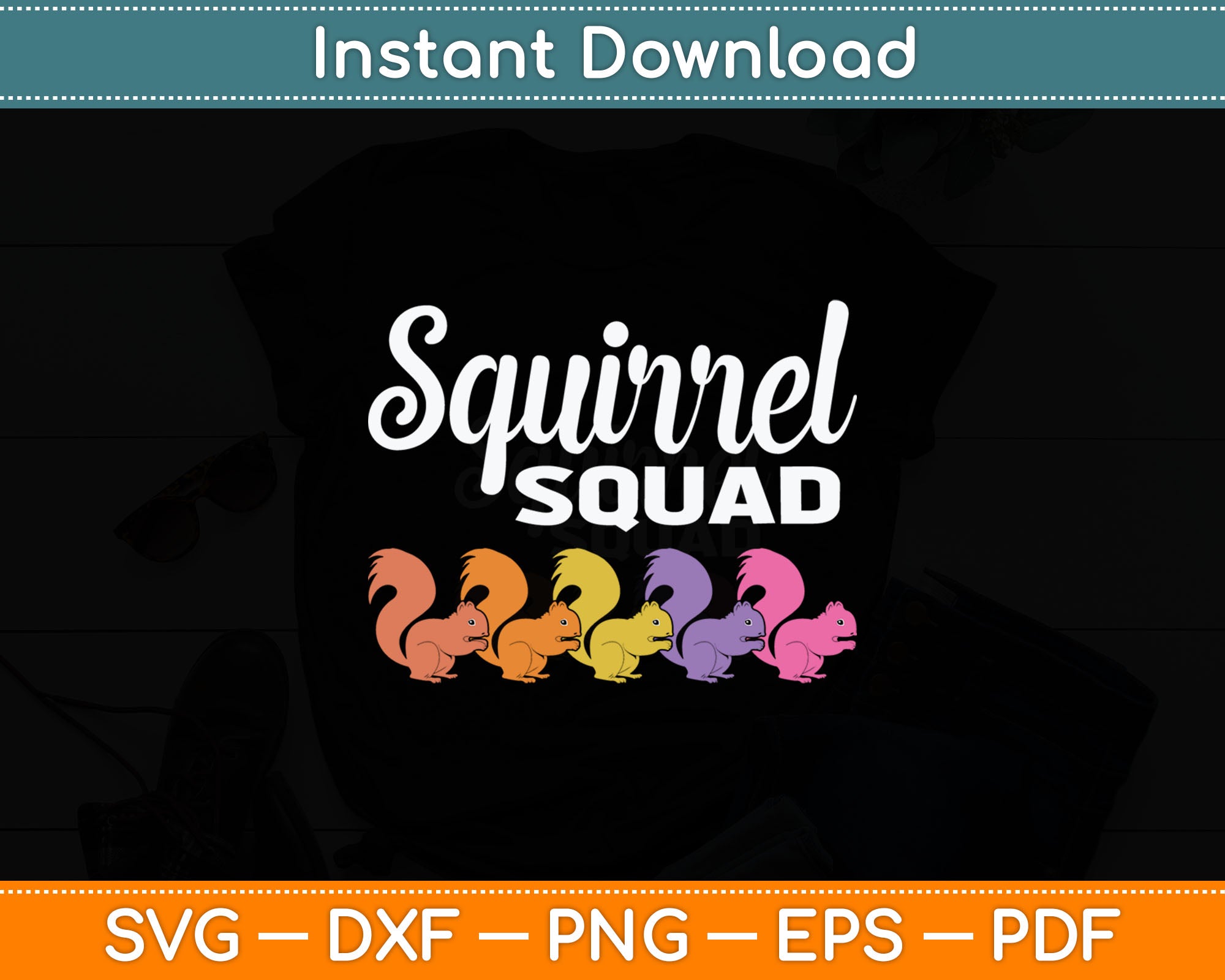 Squirrel Squad - Cute Squirrel Svg Digital Cutting File – artprintfile