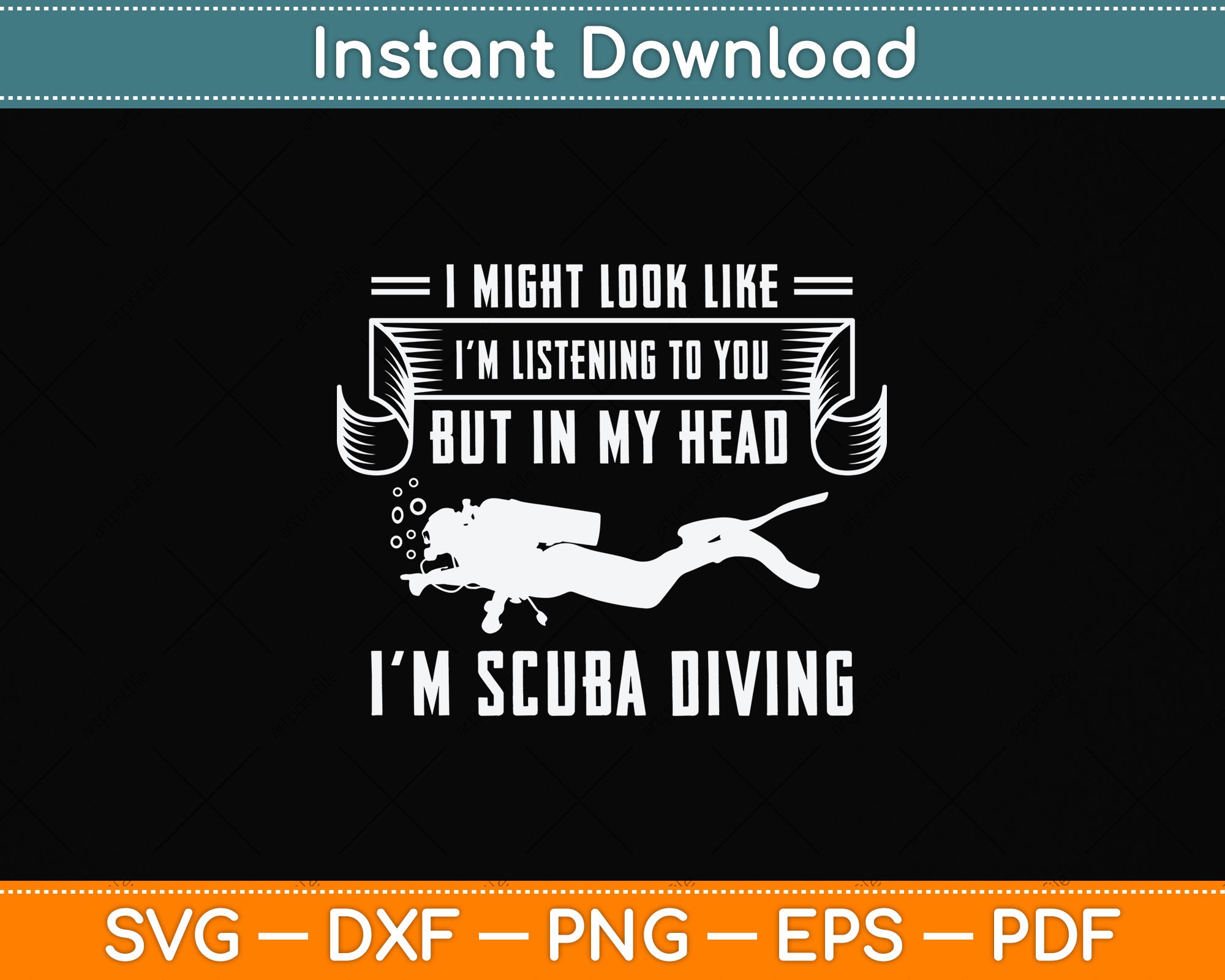 Scuba Diving Ocean Swimmer Lover Underwater Diver Svg Cutting File ...