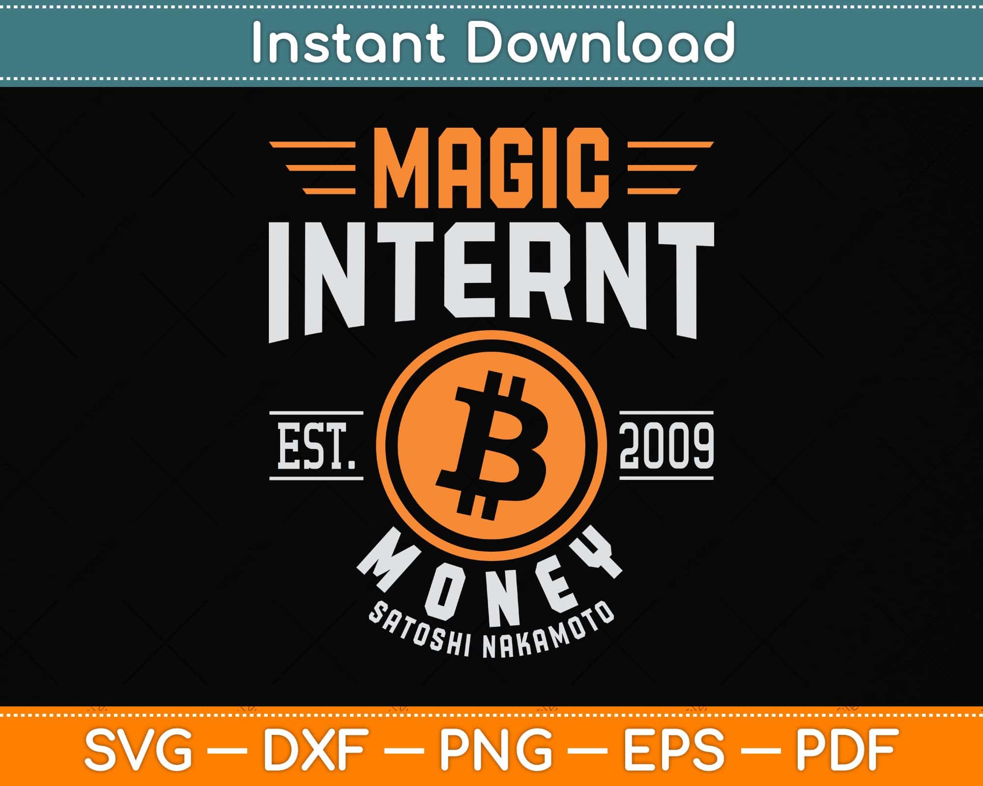Bitcoin Magic Internet Money BTC Crypto Currency Blockchain Svg File – artprintfile