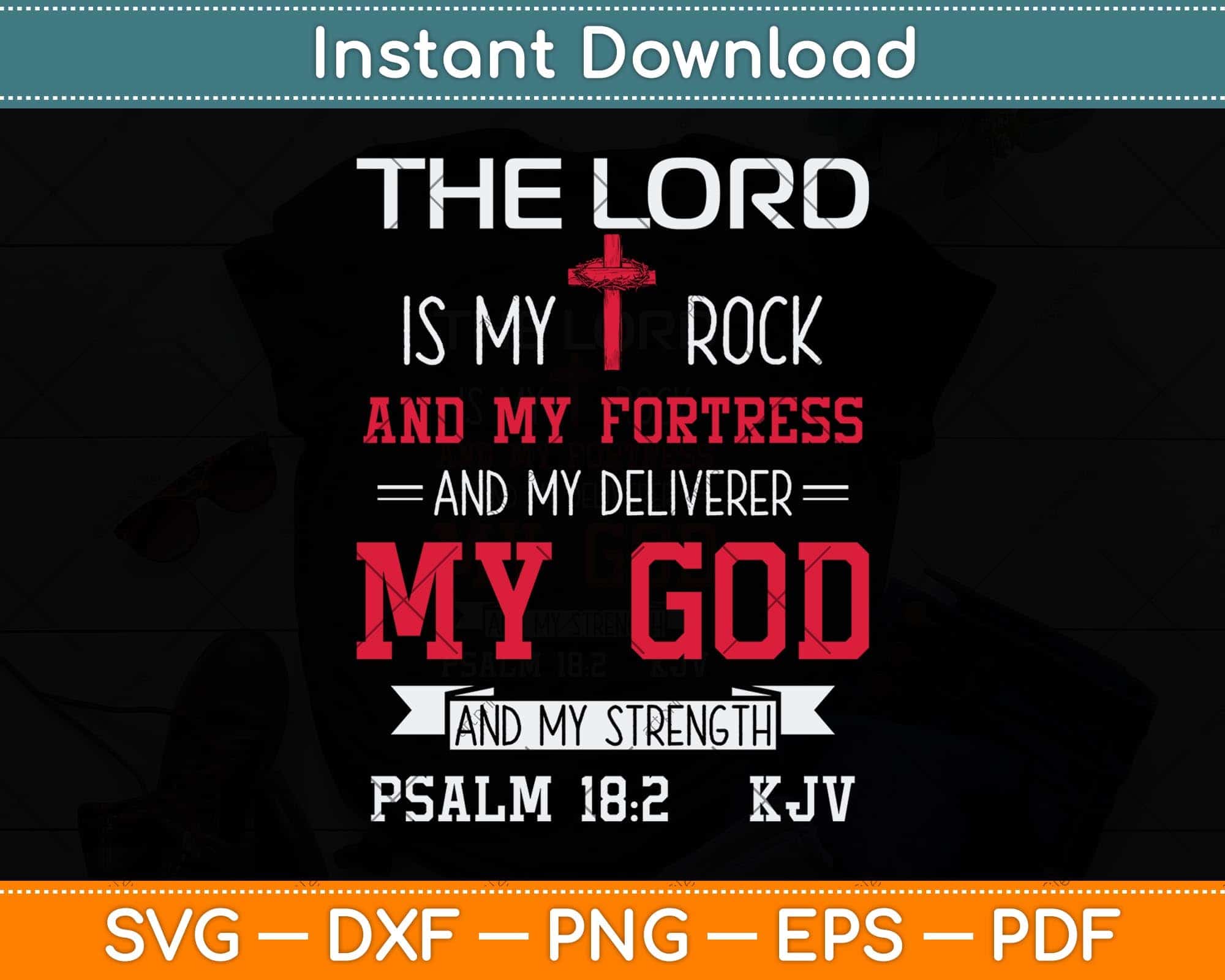 Christian Bible Scripture Verse Psalm 18:2 Svg Cutting File – artprintfile