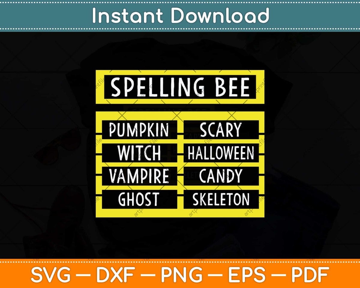 Spelling Bee Funny Pun Halloween Svg Cutting File – artprintfile