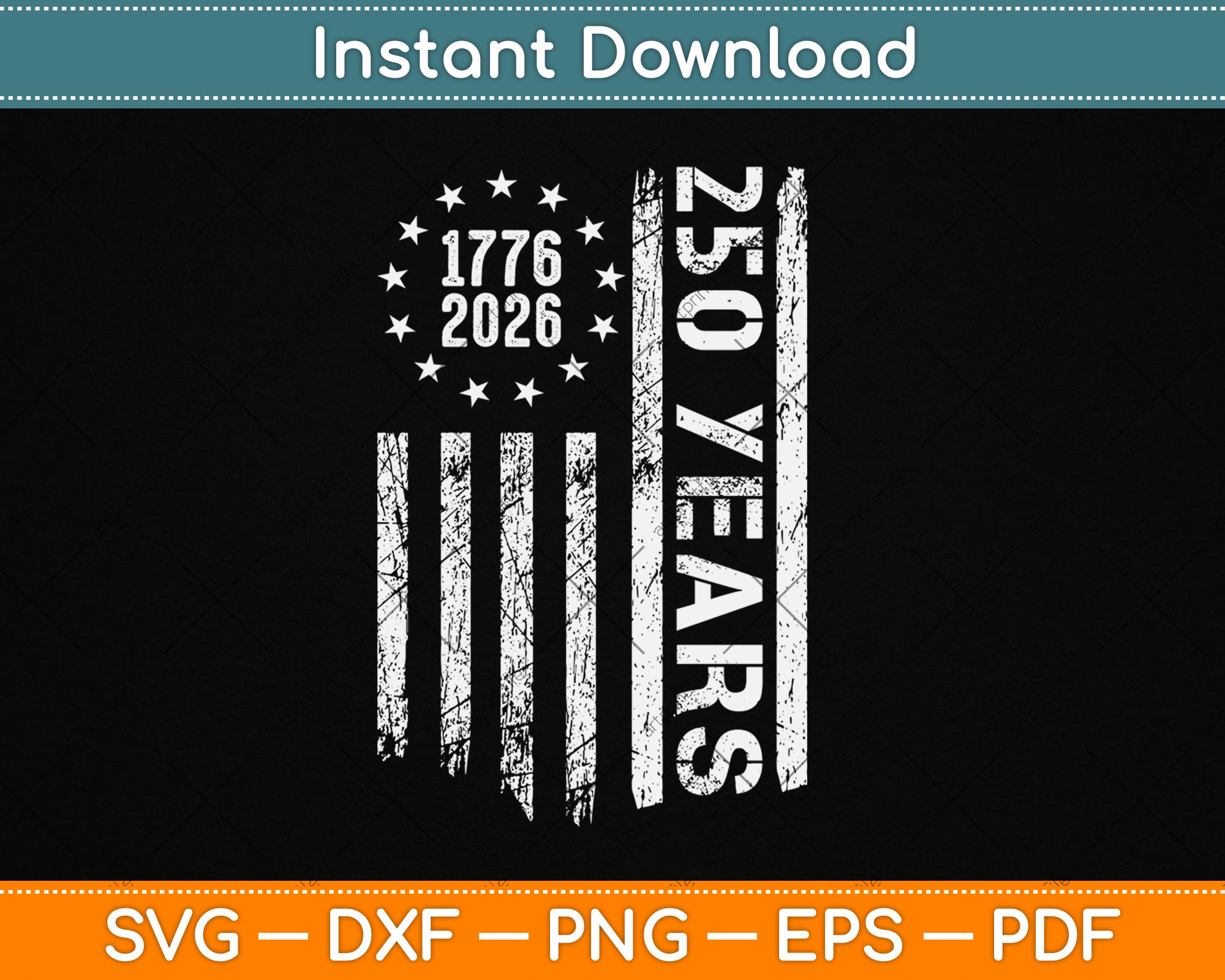 250 Years America Anniversary 250th Independence Day Freedom SVG File ...