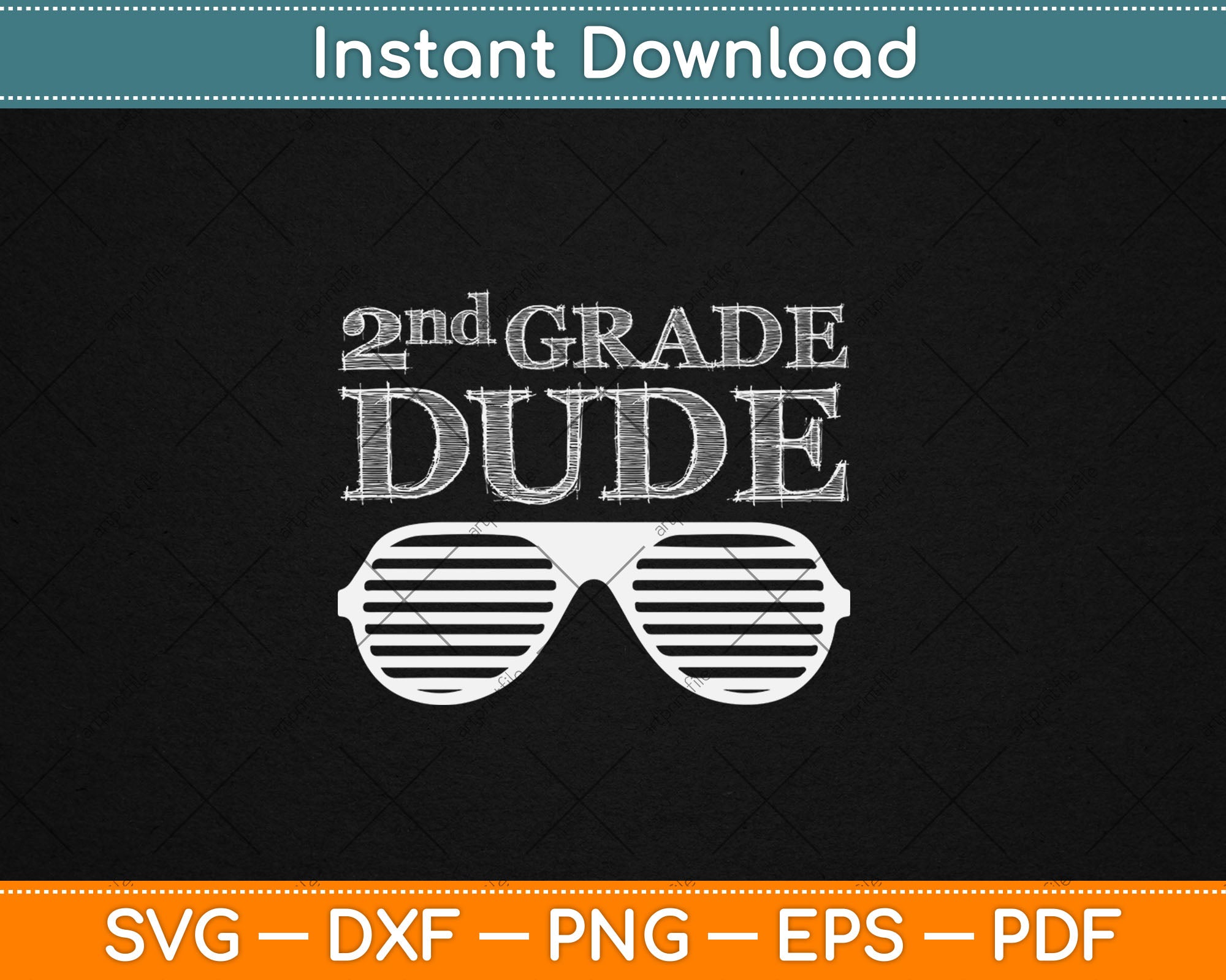 2nd Grade Dude Gift Second Grade Boy Girl Back To School Svg Cut File ...