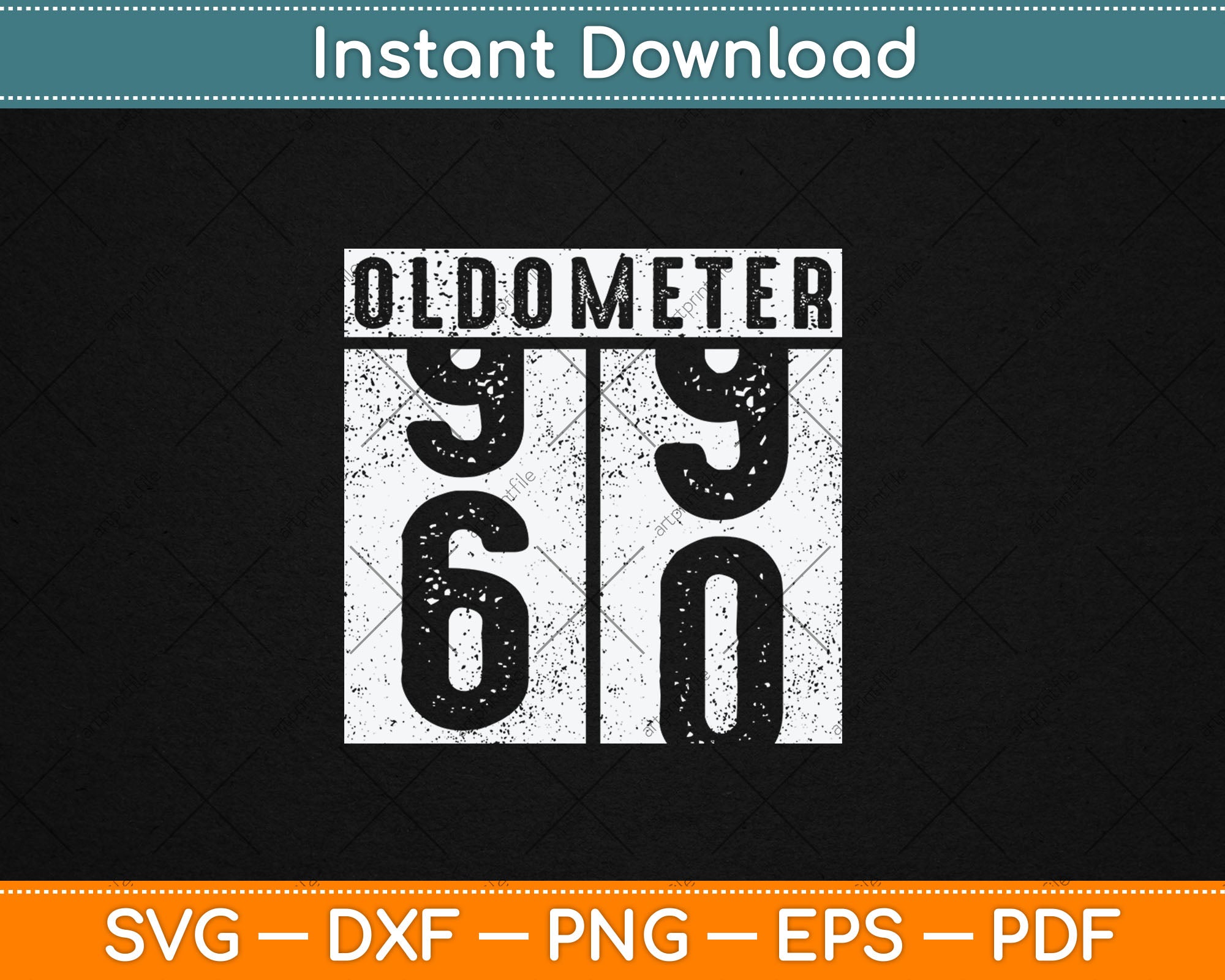 60th Birthday Oldometer Svg Digital Cutting File – artprintfile