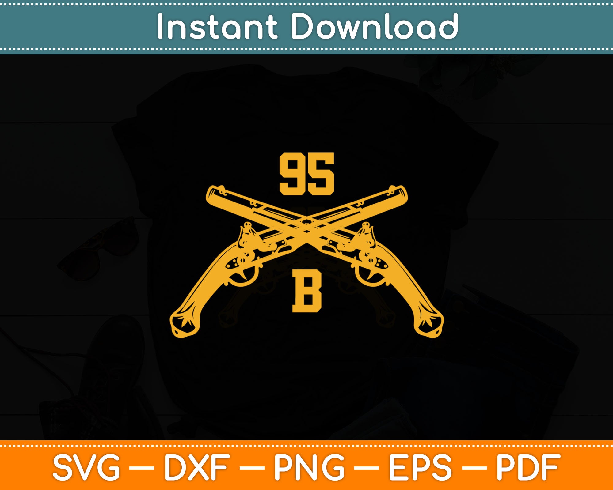 95B Military Police Officer Crossed Pistols Svg Digital Cutting File ...