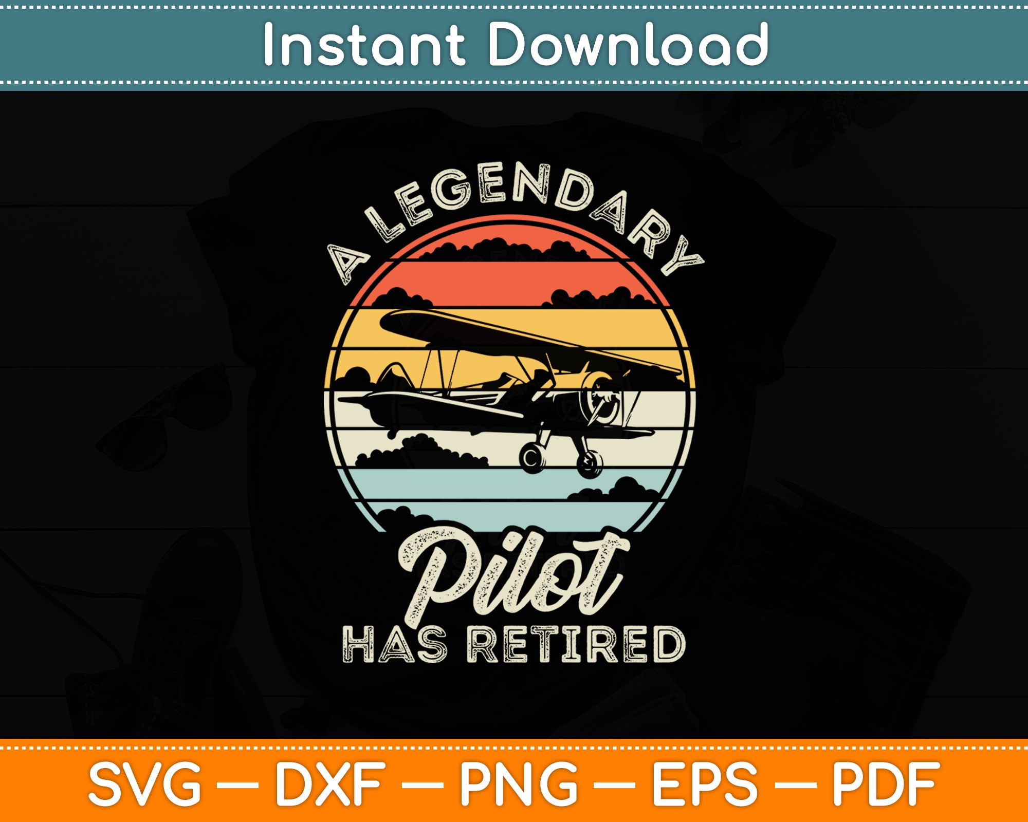 A Legendary Pilot Has Retired Legendary Airplane Retired Svg File ...