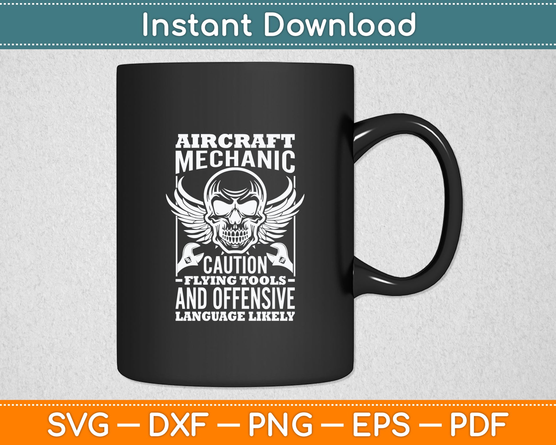 Aircraft Mechanic Flying Tools And Offensive Language Svg Cutting File ...