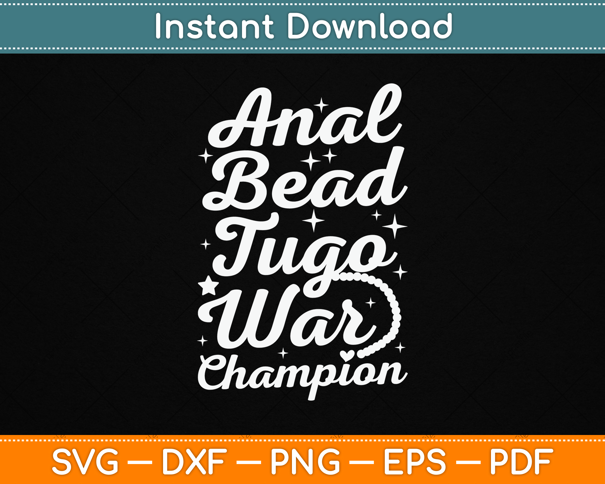 Anal Bead Tugo War Champion SVG PNG Digital Cutting File – artprintfile