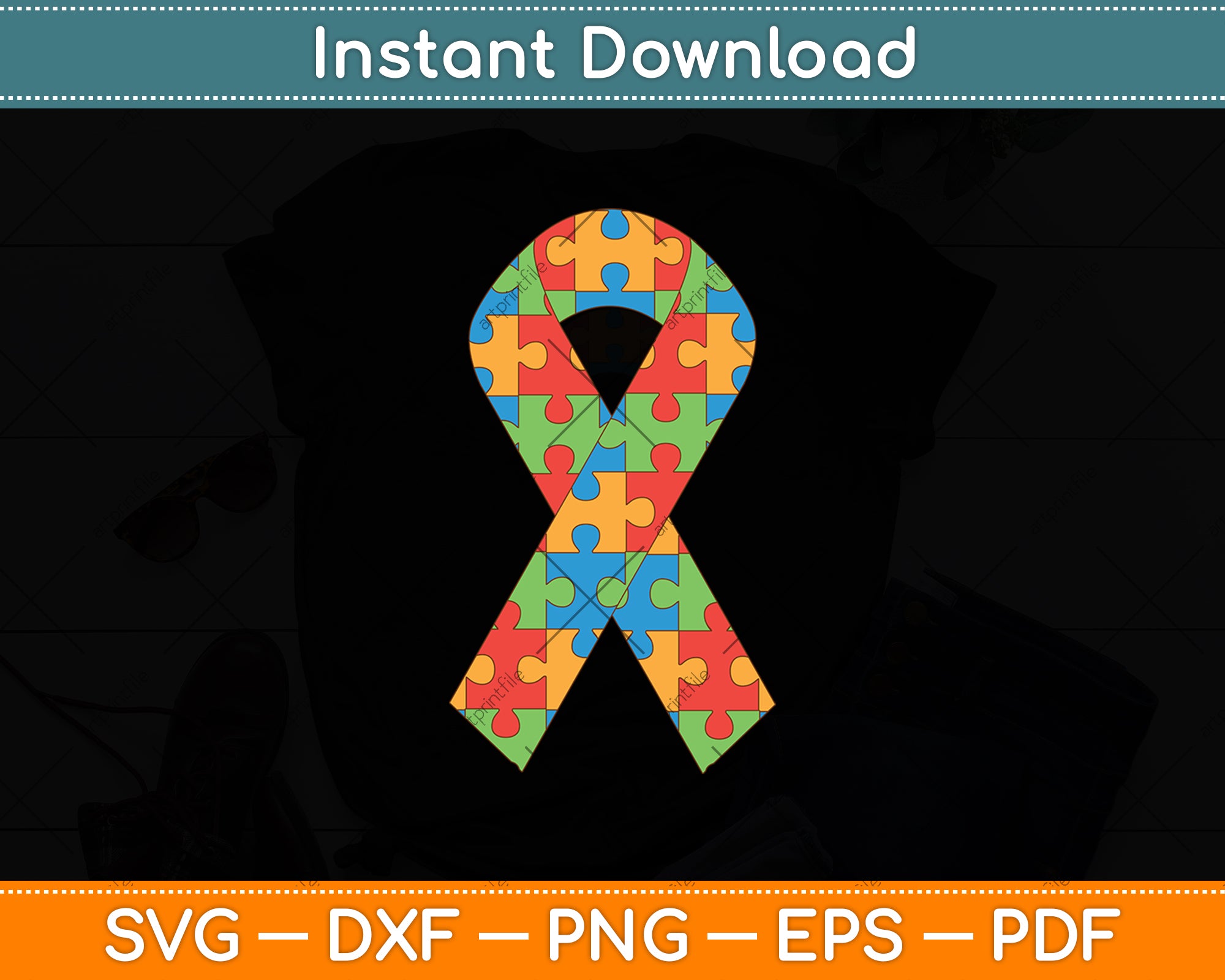 Autism Awareness Ribbon Svg Digital Cutting File – artprintfile