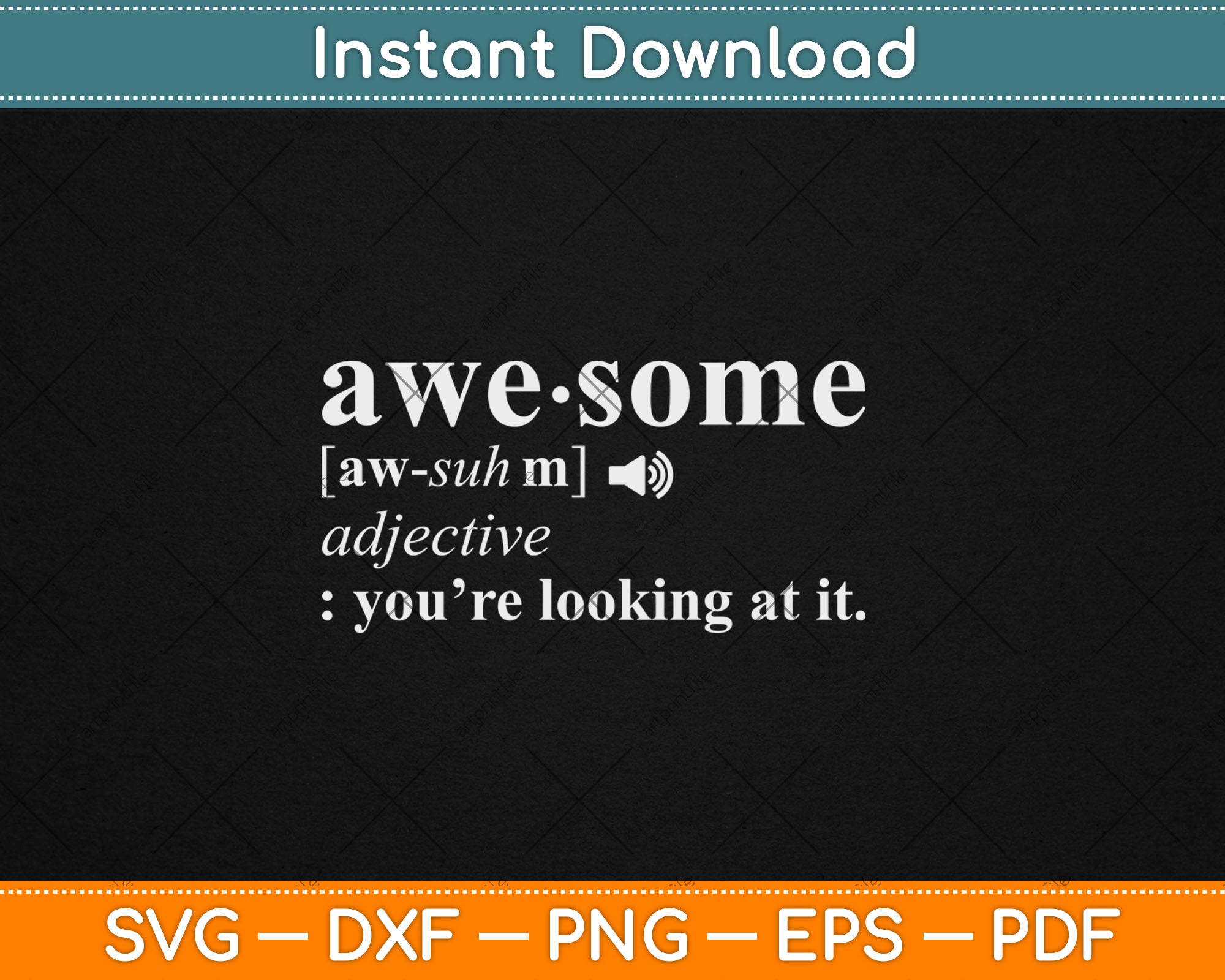 Awesome Definition Gift I'm Awesome Funny Svg Digital Cutting File ...