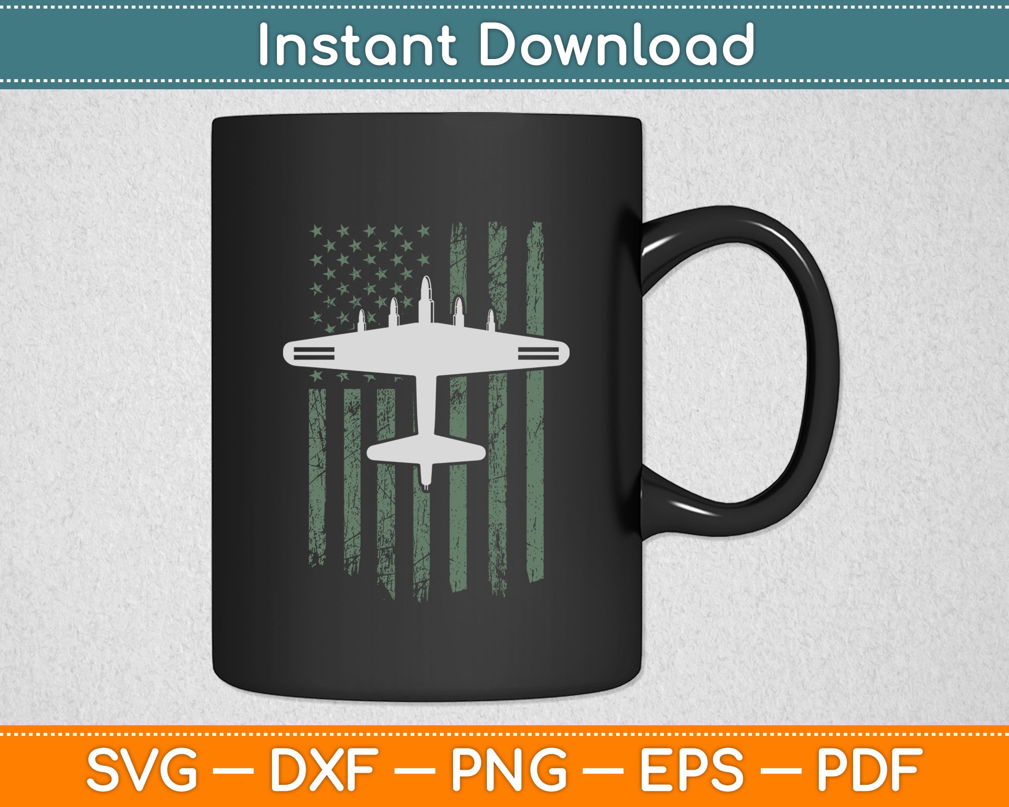 B17 Bomber WW2 Plane Aircraft USA Flag Veteran Pilot Svg Cutting File ...