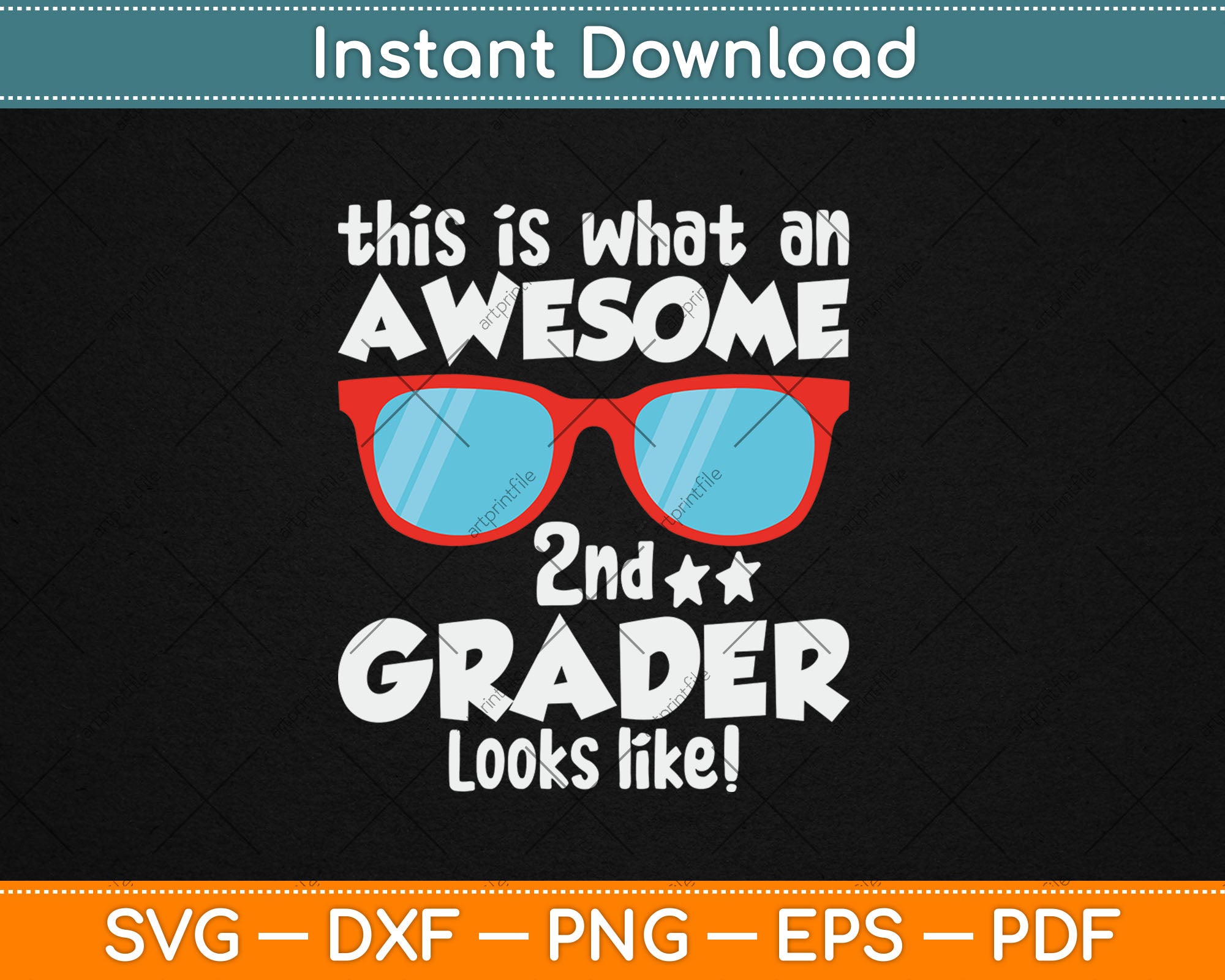 Back to School 2nd Grade Awesome Second Grader Looks Like Svg Design ...