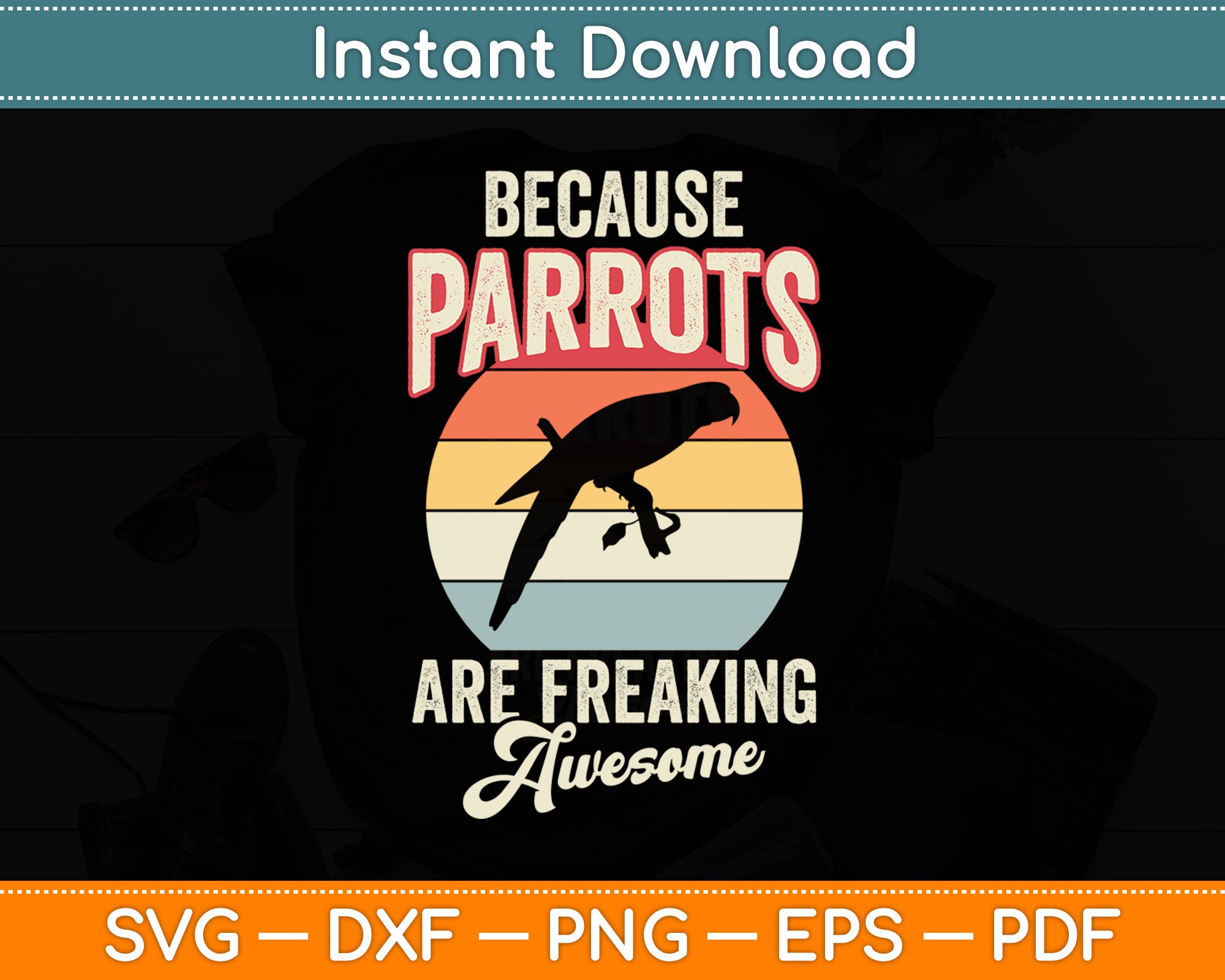 Because Parrots Are Freaking Awesome Parrot Svg Cutting File – artprintfile