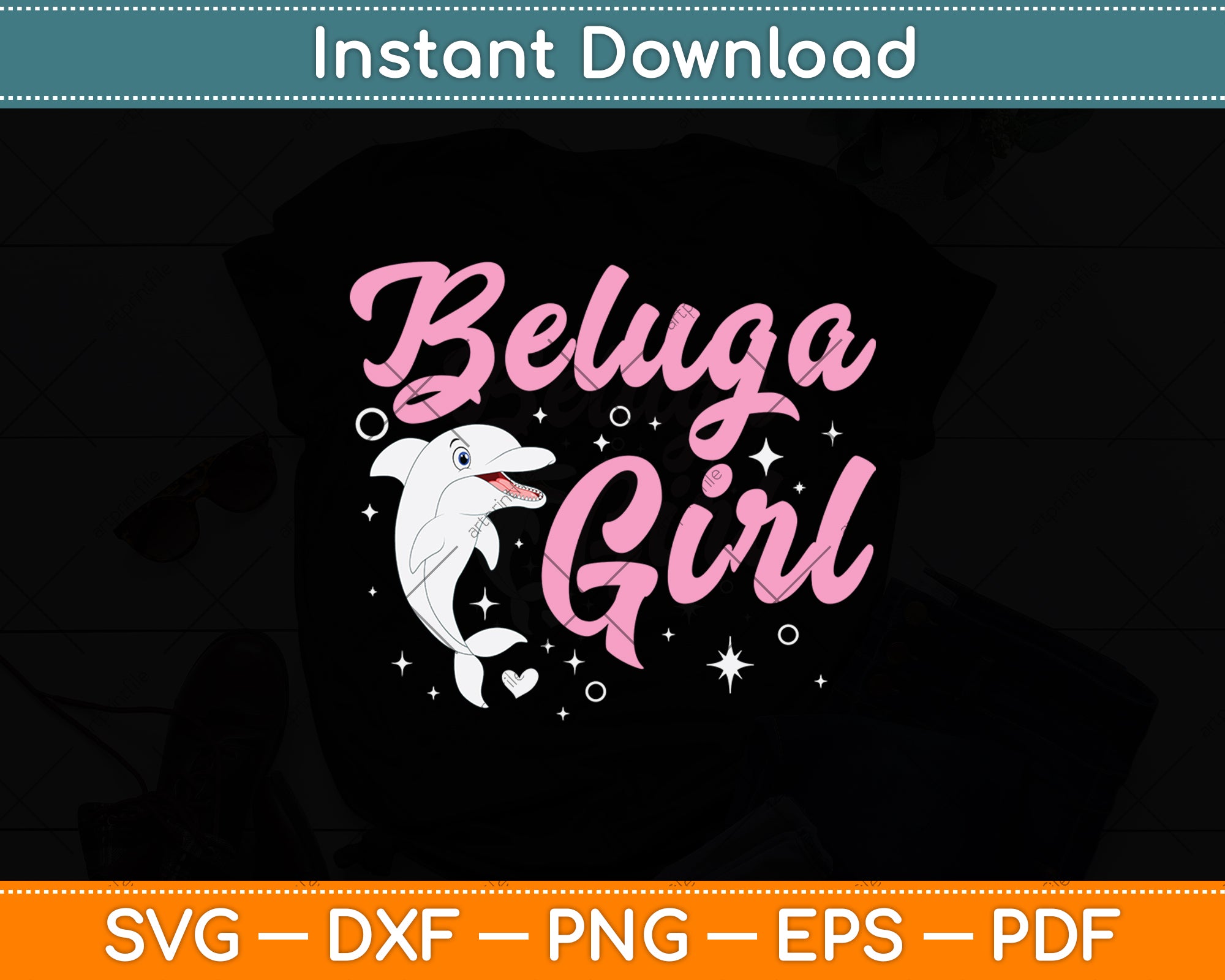 Beluga Girl Svg Digital Cutting File – artprintfile