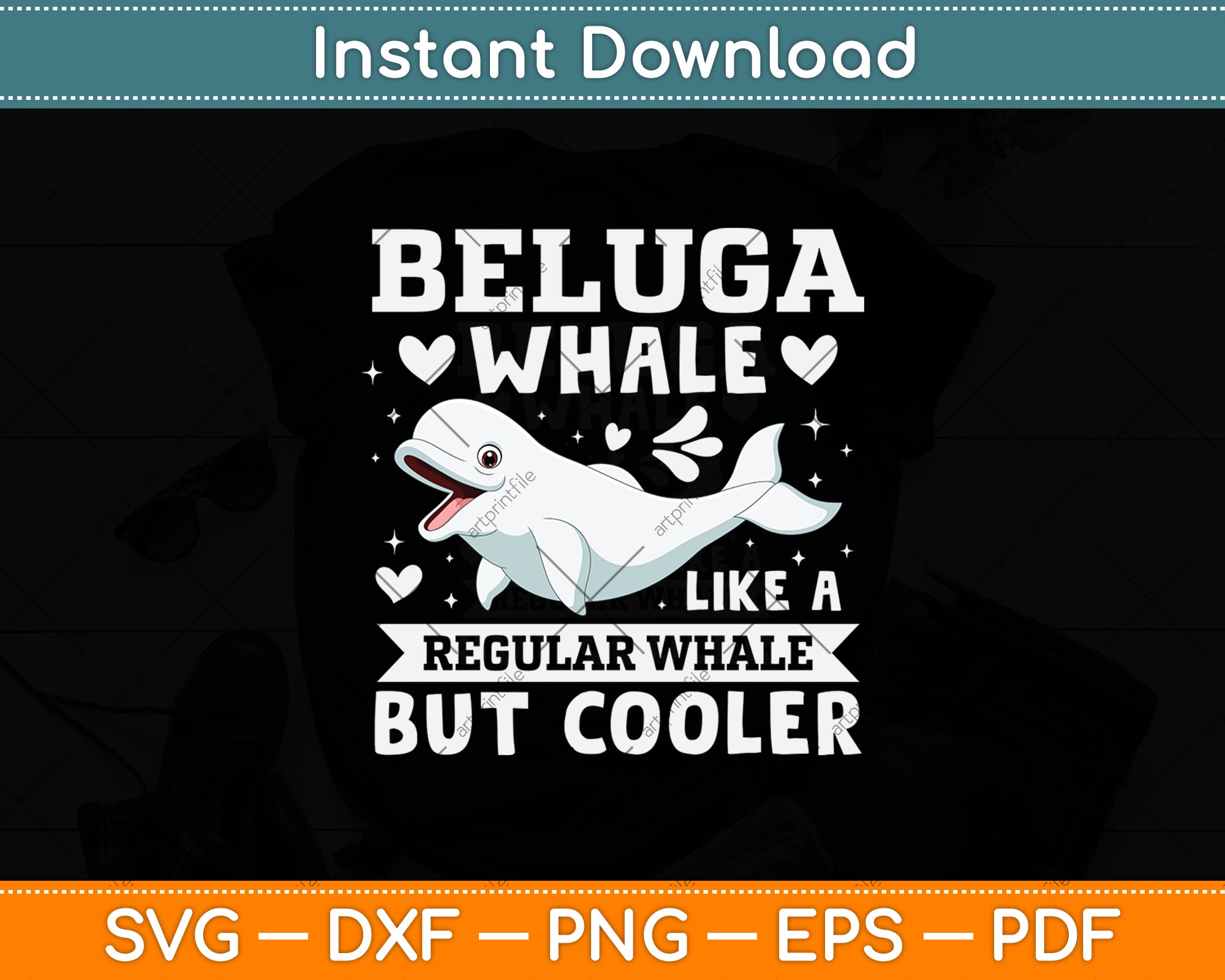 Beluga Whale Like A Regular Whale But Cooler Svg Cutting File ...