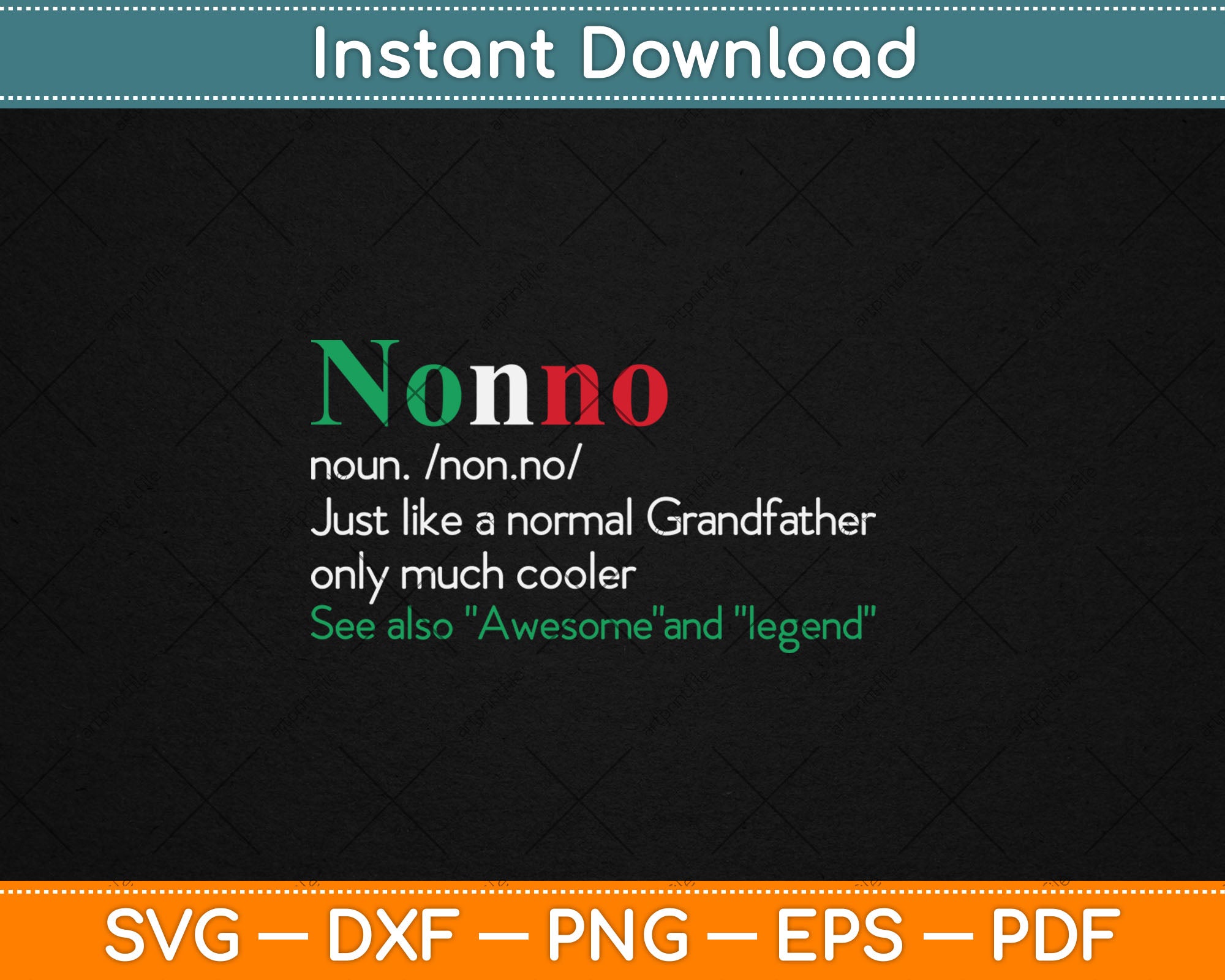 Best Funny Nonno Italian Grandfather Definition Gift Svg Cutting File ...