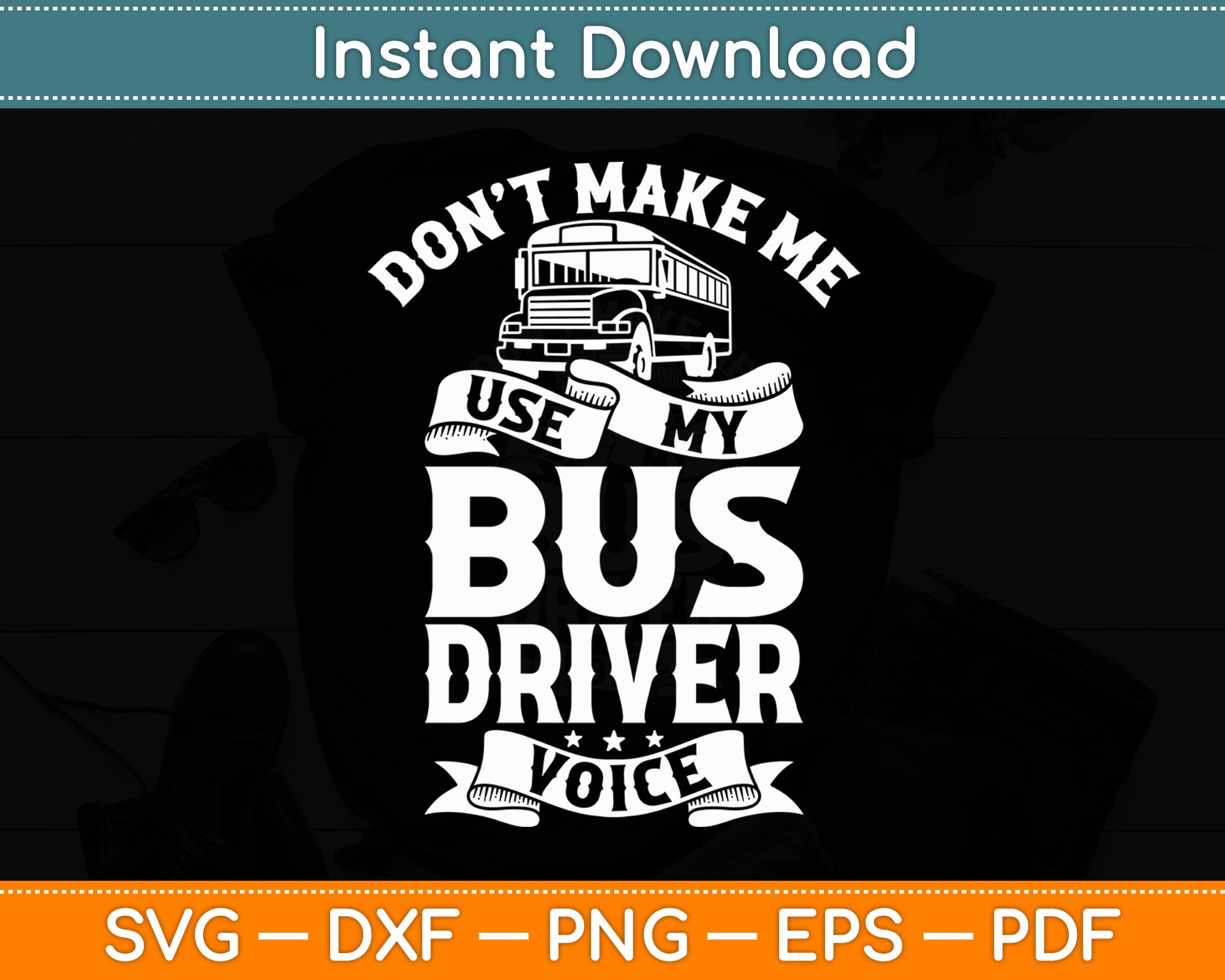 Bus Driver Voice Job Operator Busman Driving Svg Digital Cutting File ...