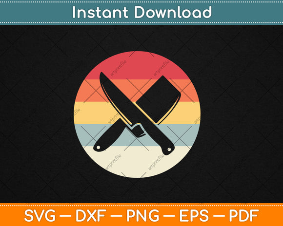 Butcher Vintage Retro Meat Cleaver Svg Digital Cutting File – artprintfile