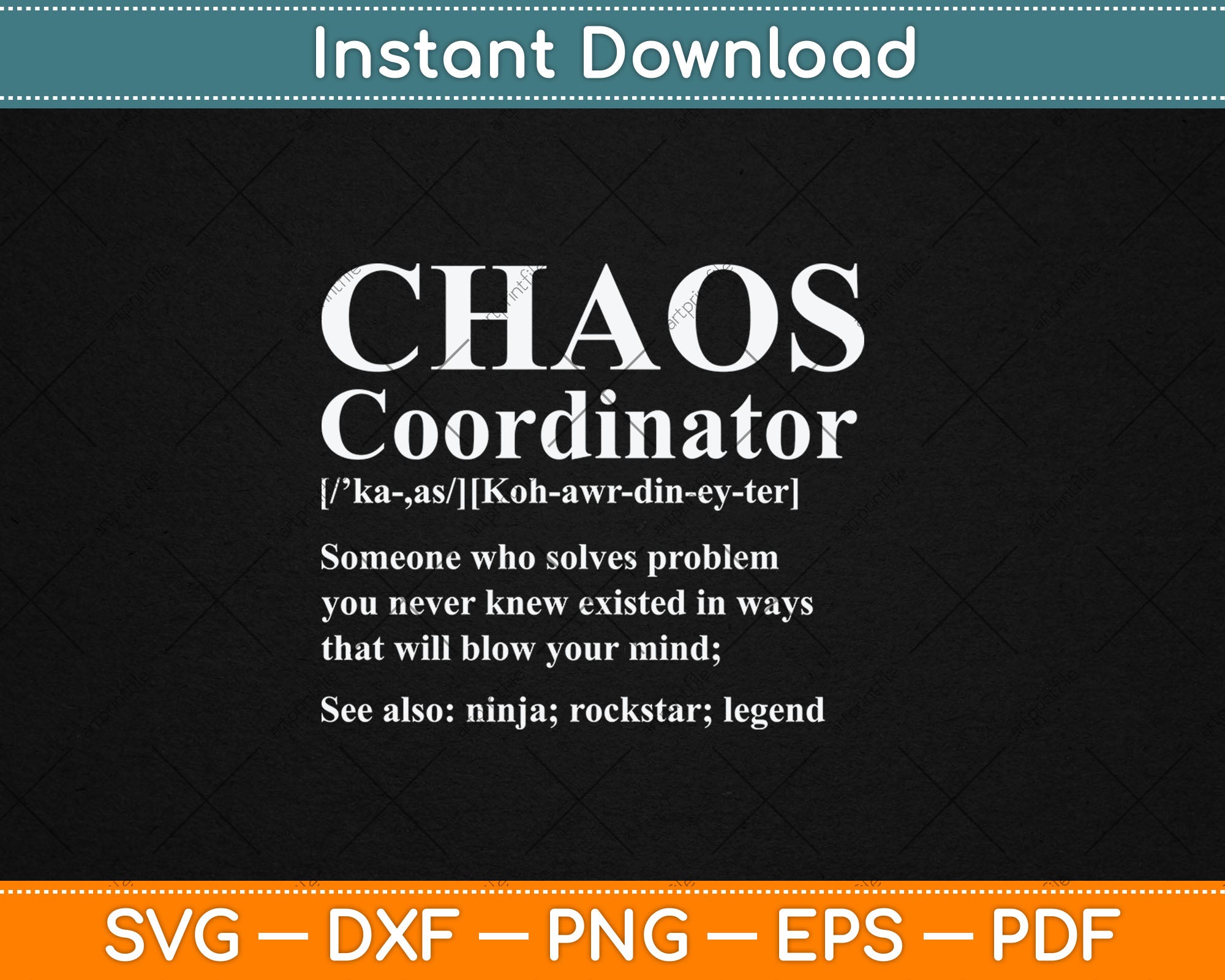 Cabtnca Chaos Coordinator Boss Day & Admin Pro Funny Svg Cutting File ...