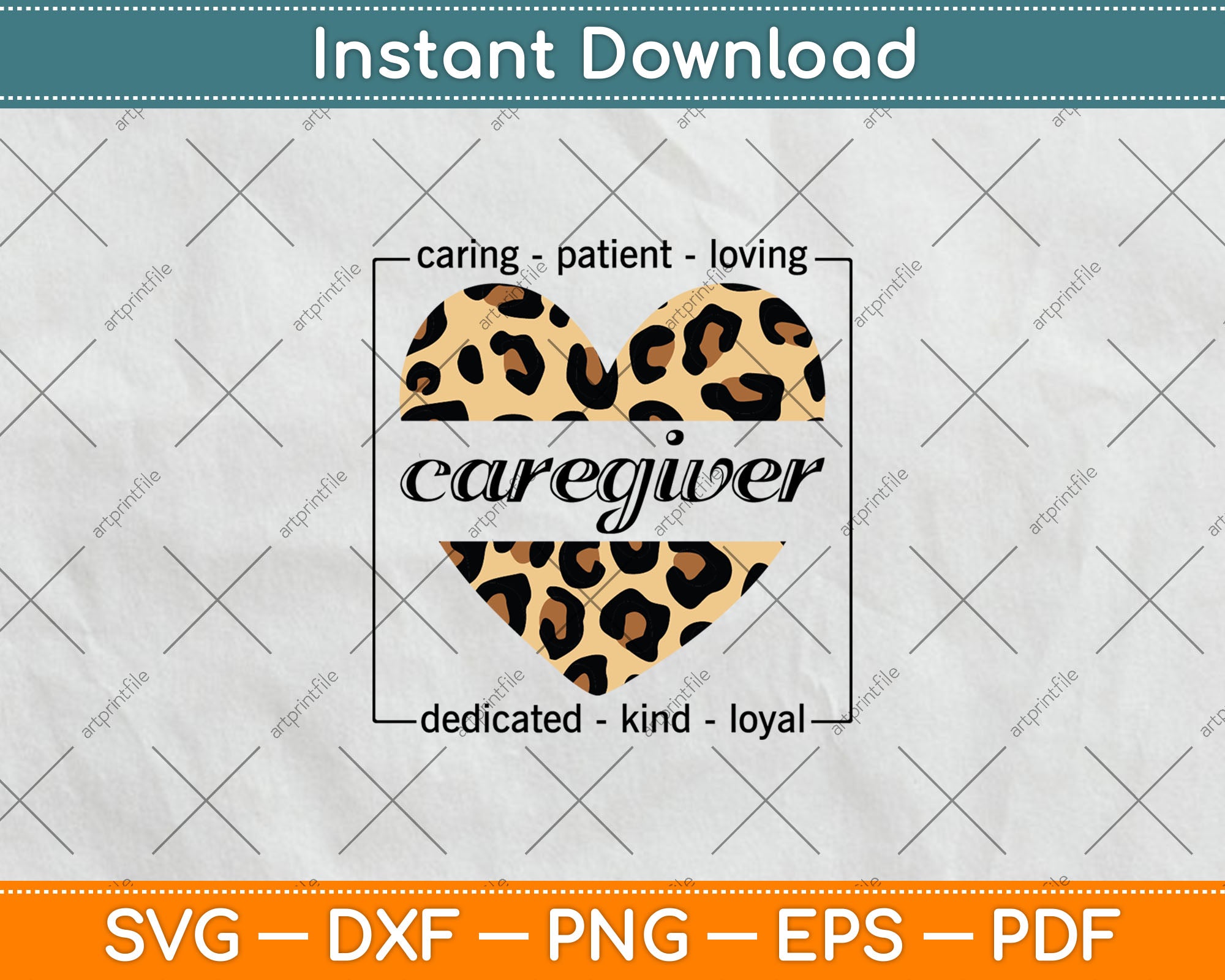 Caring Patient Loving Caregiver Dedicated Kind Loyal Svg Cutting File ...