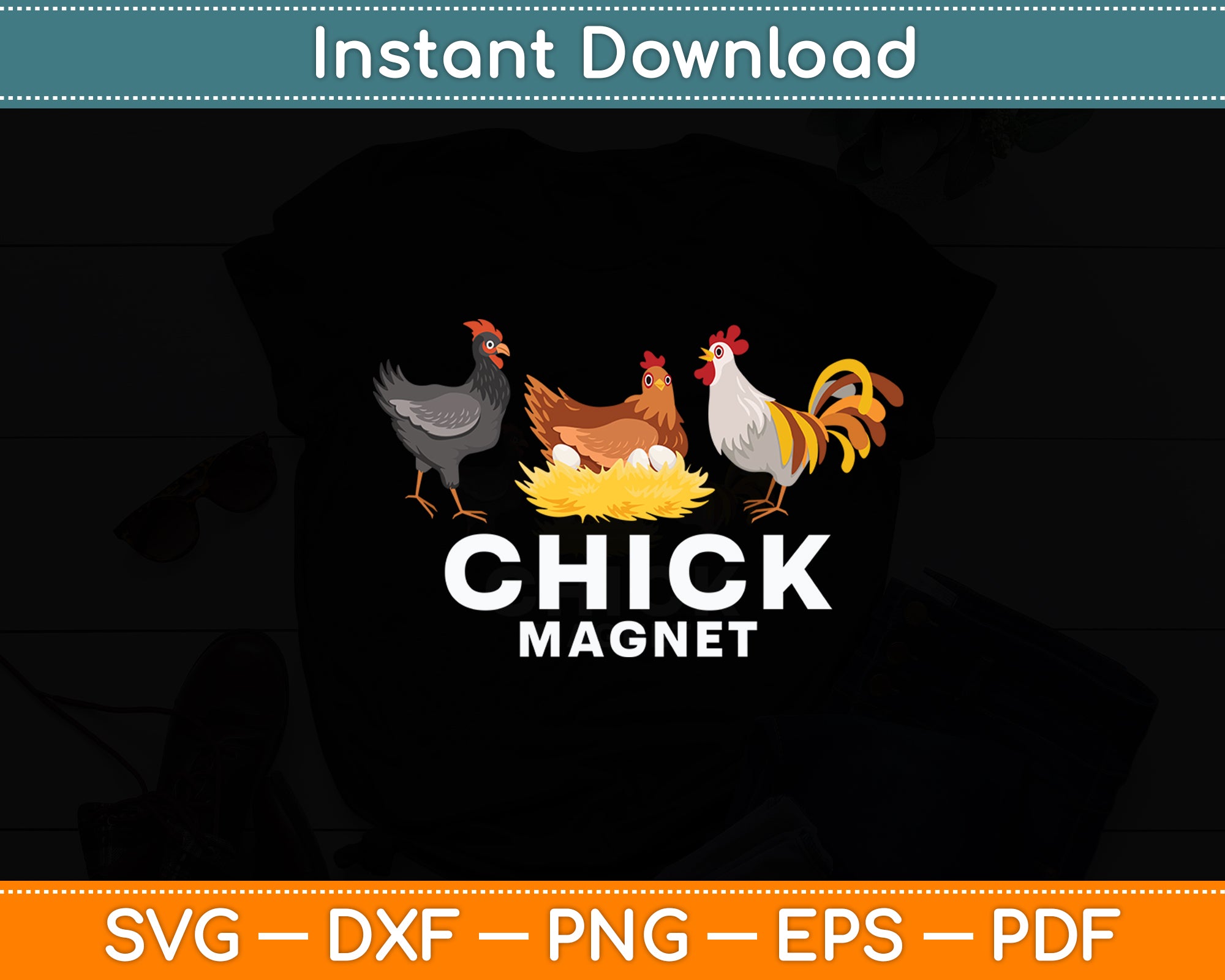 Chick Magnet Chicken Lover Funny Svg Cutting File – artprintfile