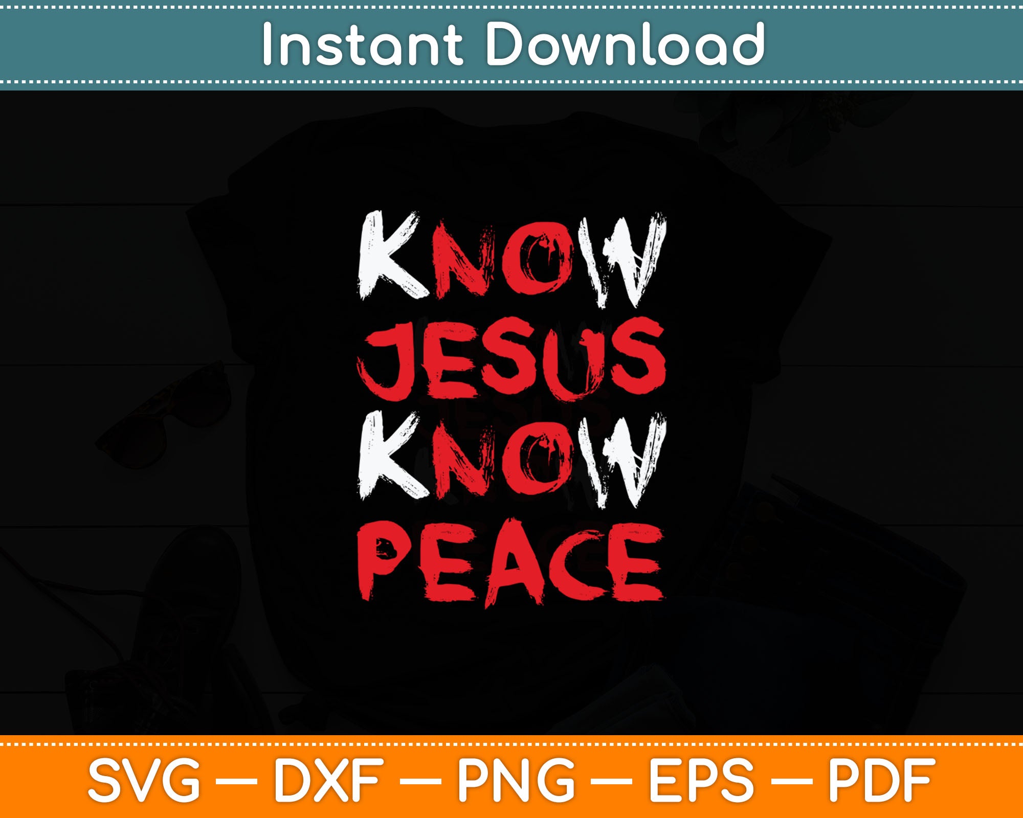 Christian Jesus Bible Verse Scripture Know Jesus Know Peace Svg File ...