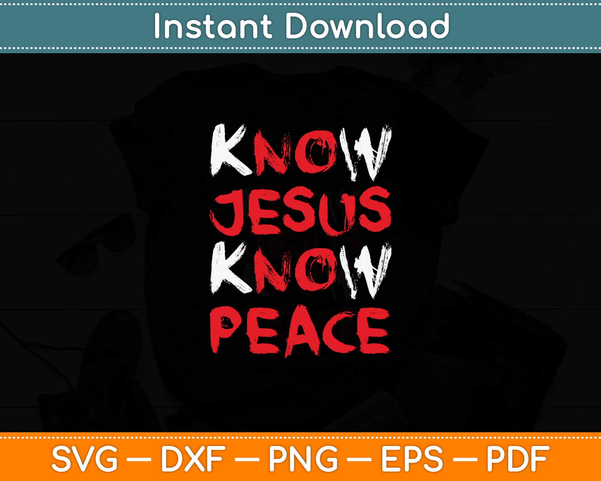 Christian Jesus Bible Verse Scripture Know Jesus Know Peace Svg File ...