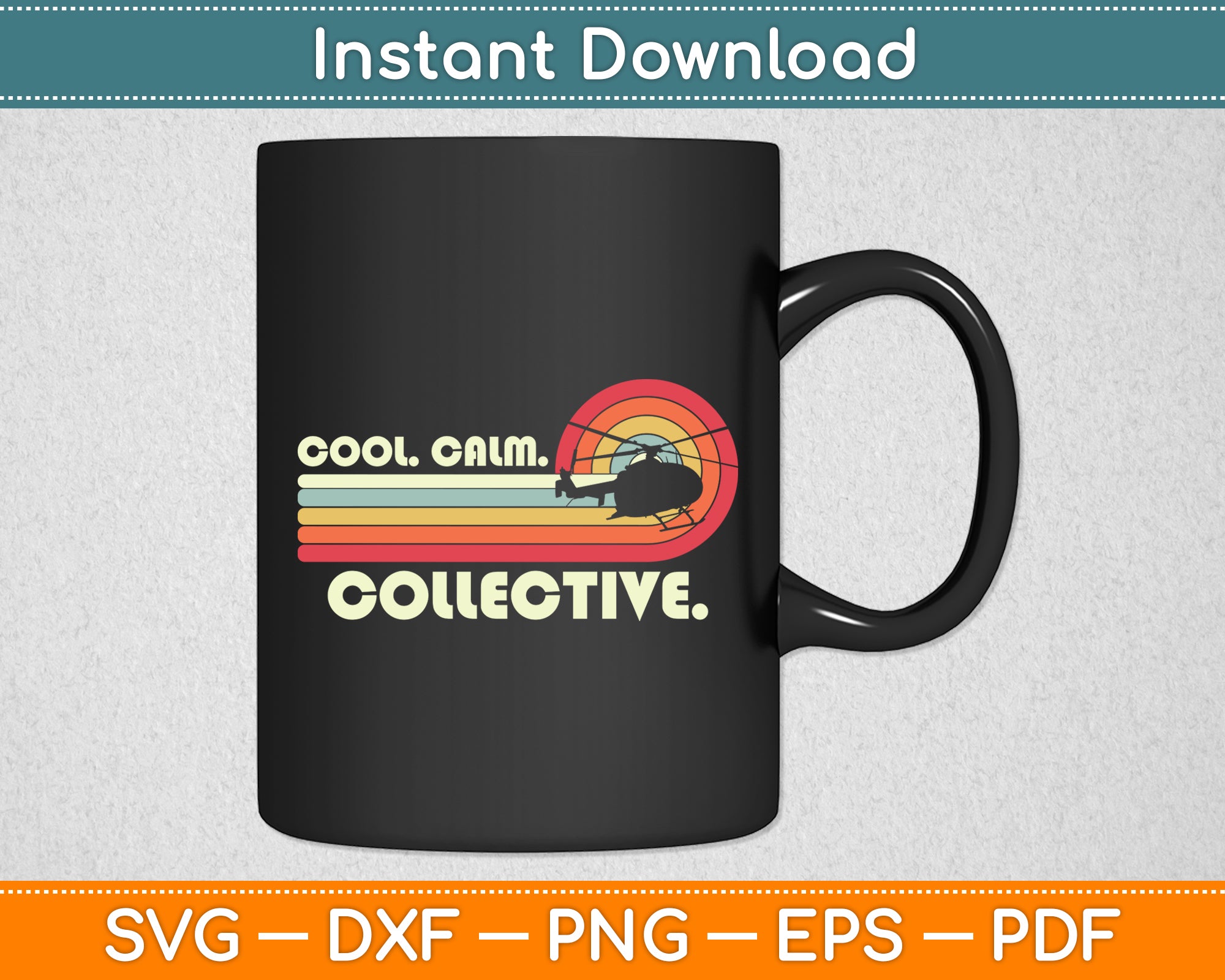 Cool Calm Collective Helicopter Pilots Svg Cutting File – artprintfile