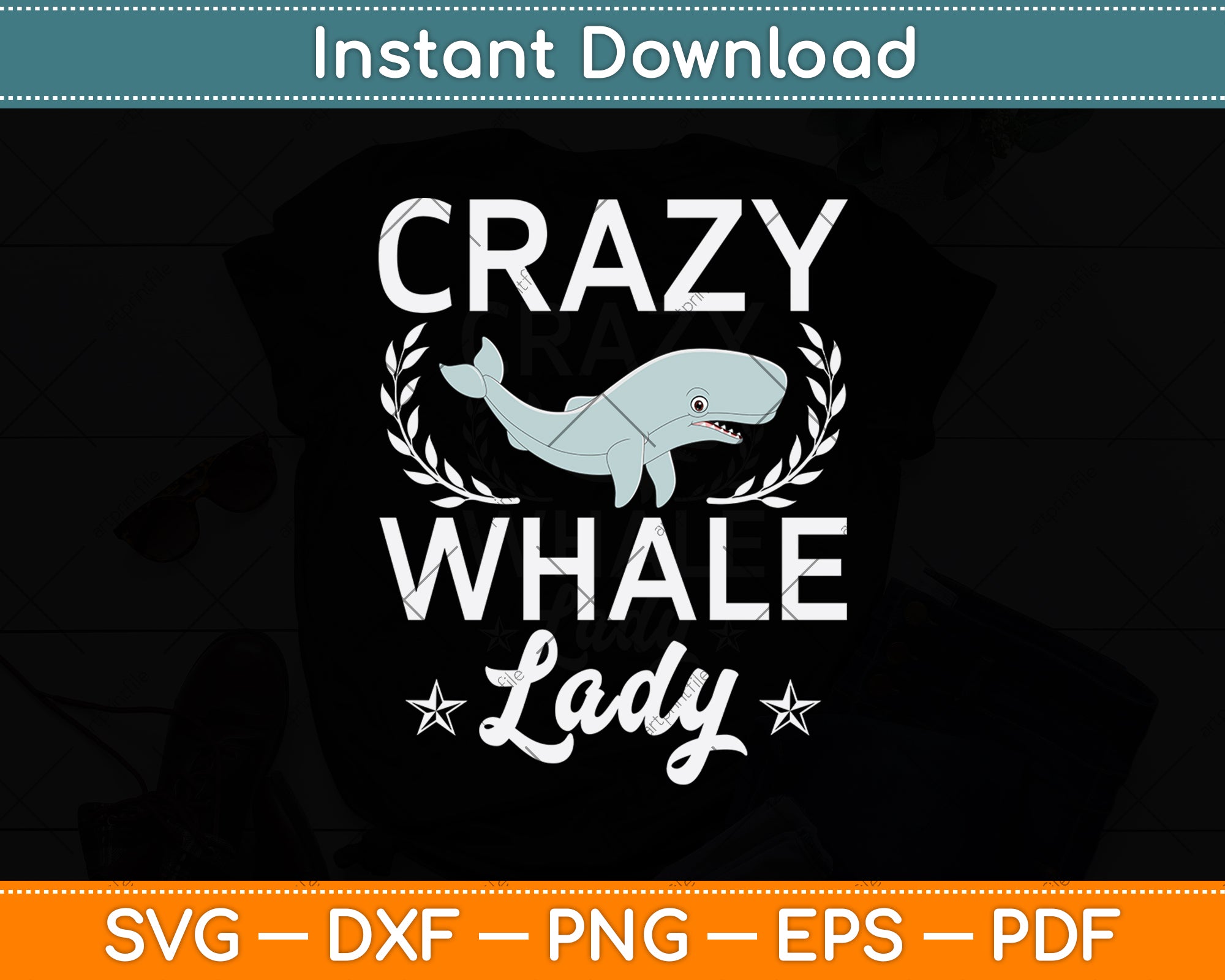 Crazy Whale Lady Svg Cutting File – artprintfile