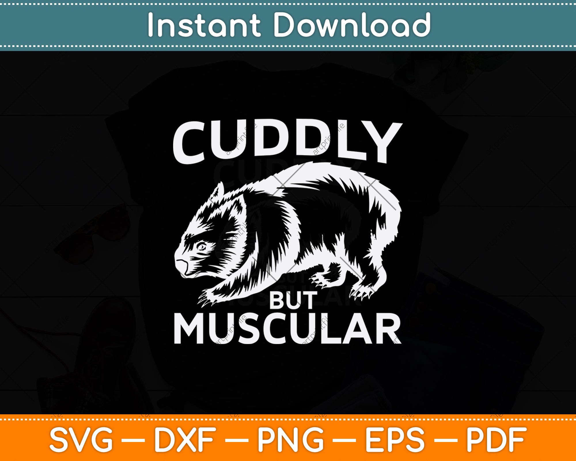 Cuddly But Muscular Wombat Svg Cutting File – artprintfile