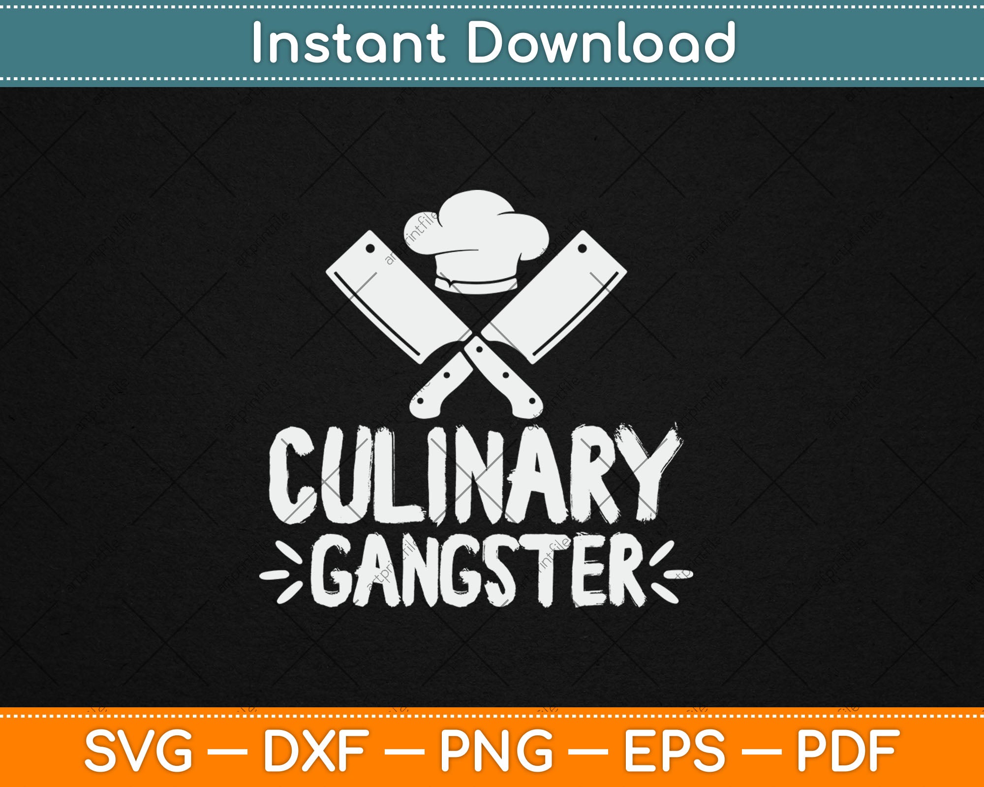 Culinary Gangster Chef Cooking Svg Digital Cutting File – artprintfile
