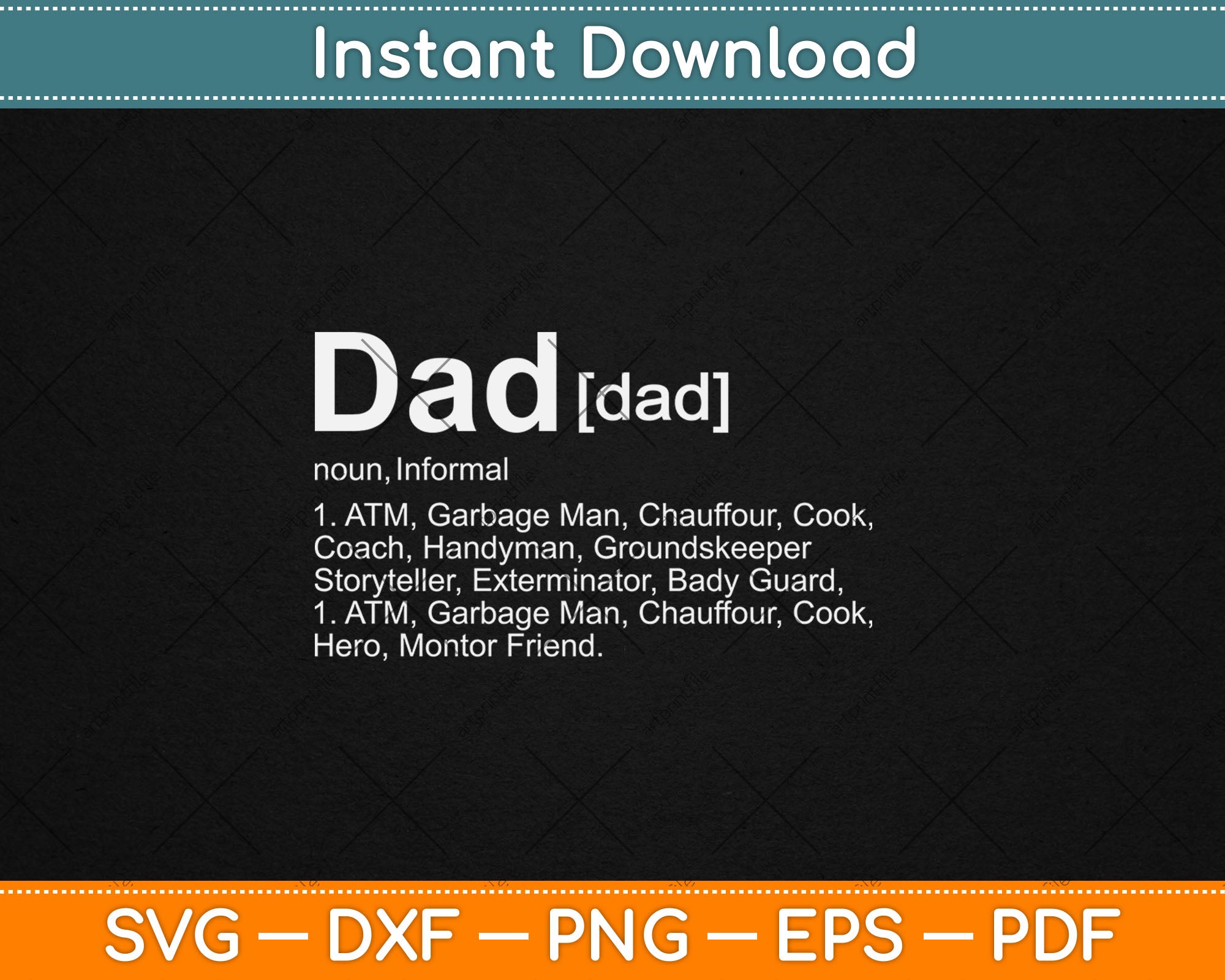 Dad Definition Father's Day Svg Digital Cutting File – artprintfile