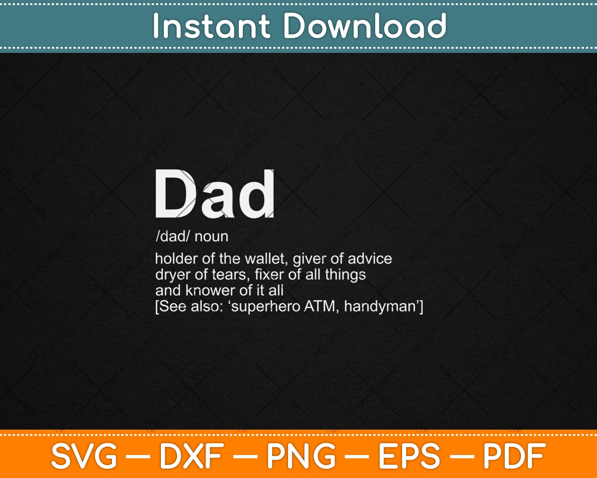 Dad Definition Fathers Day Svg Digital Cutting File – artprintfile
