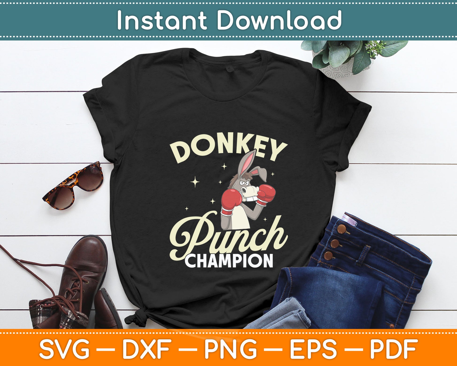 Donkey Punch Champion Svg Digital Cutting File – artprintfile