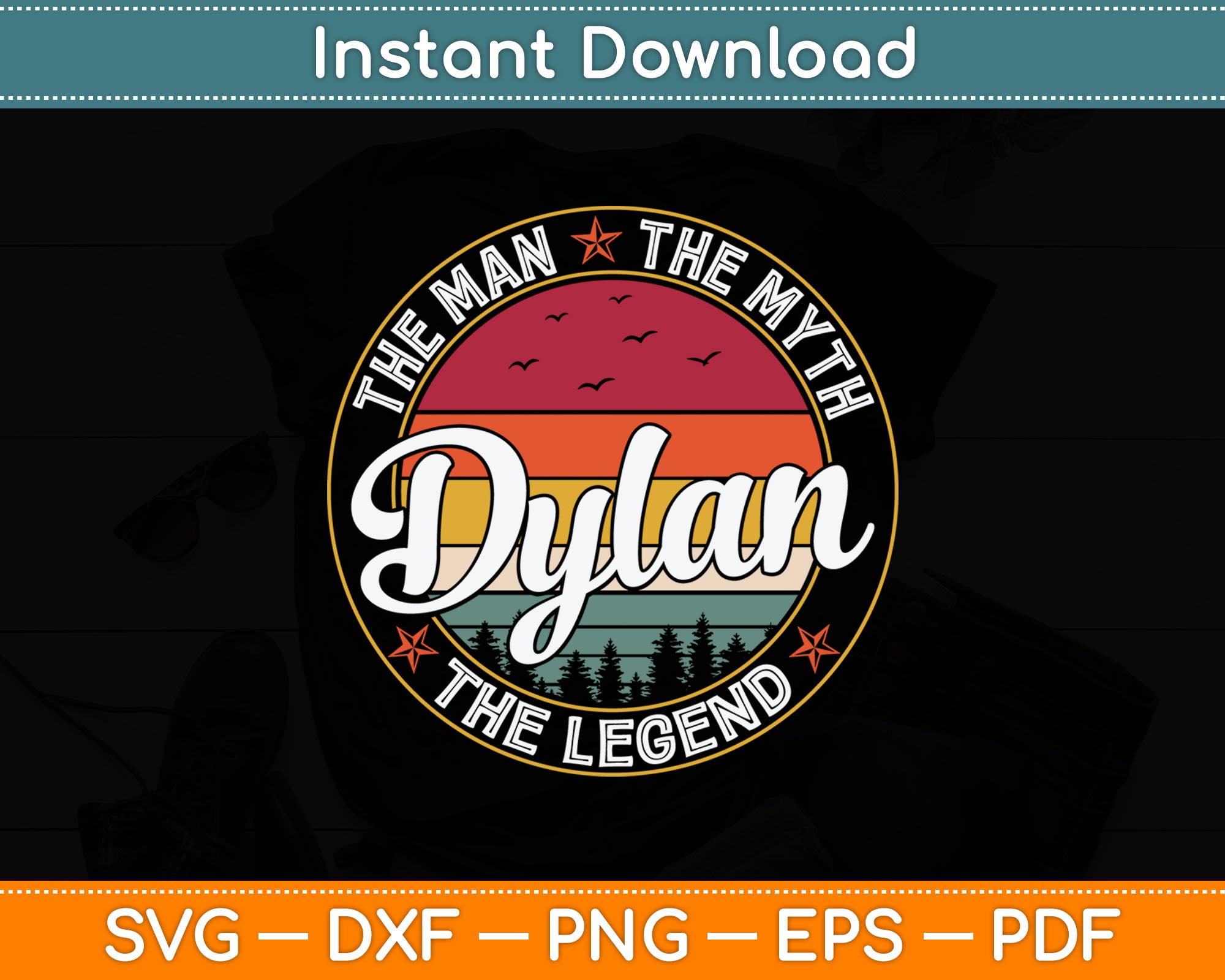 Dylan The Man The Myth The Legend Personalized Name Svg Cutting File ...