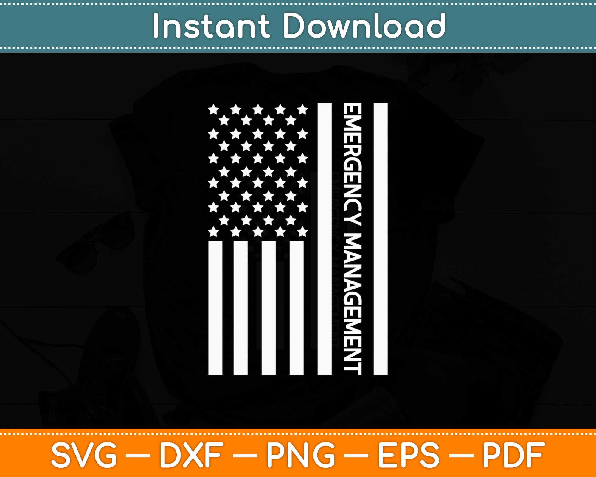 Emergency Management American Flag Svg Digital Cutting File – artprintfile