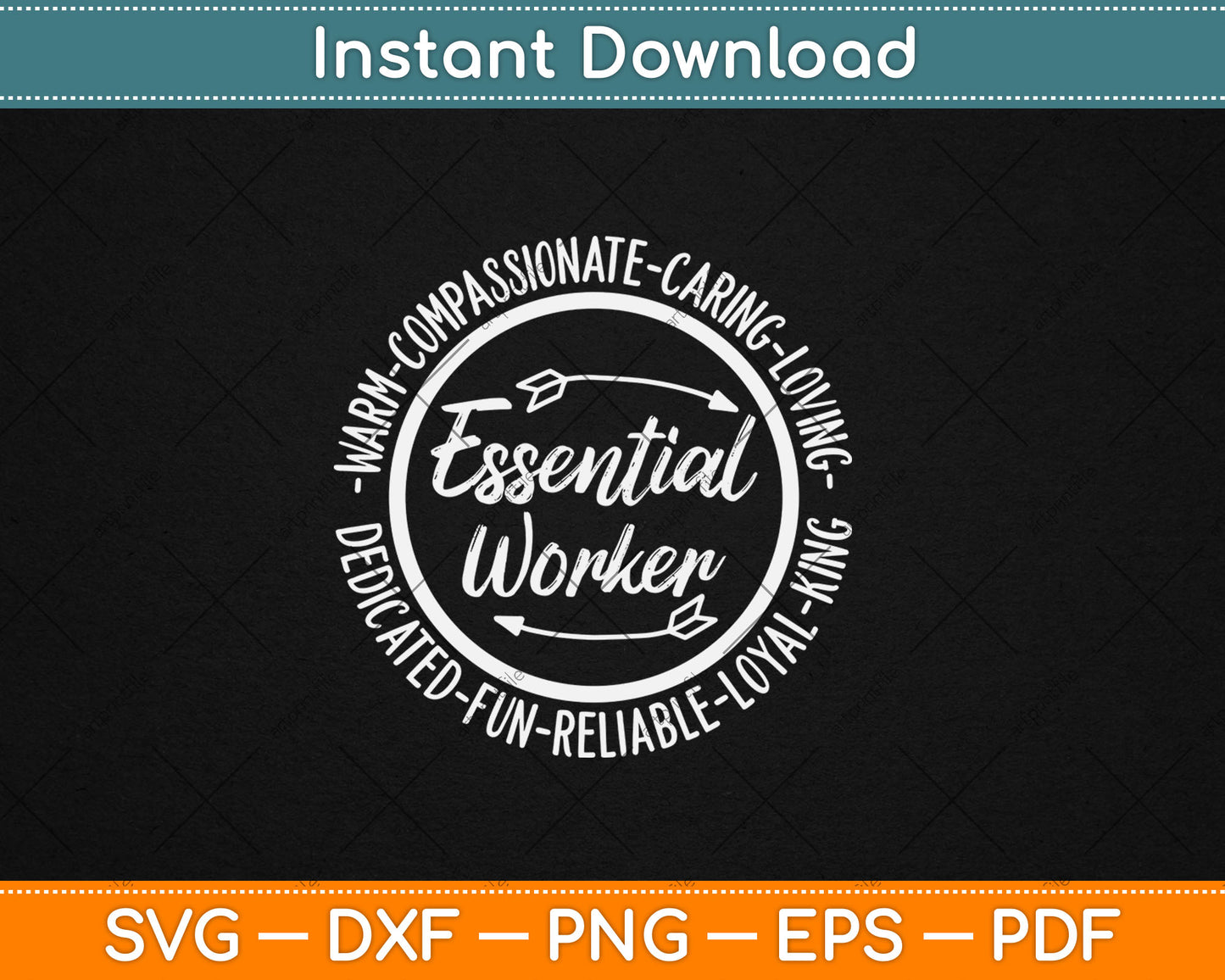 Essential Worker Frontline Employee Appreciation Vintage Svg Cut File ...