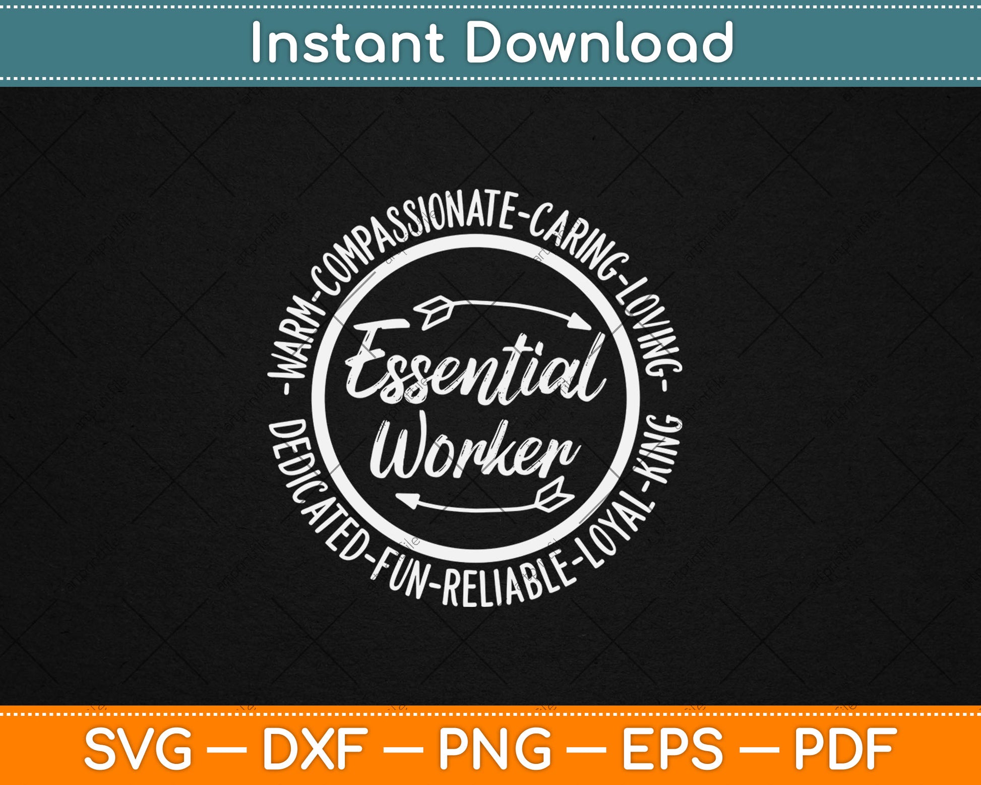 Essential Worker Frontline Employee Appreciation Vintage Svg Cut File ...