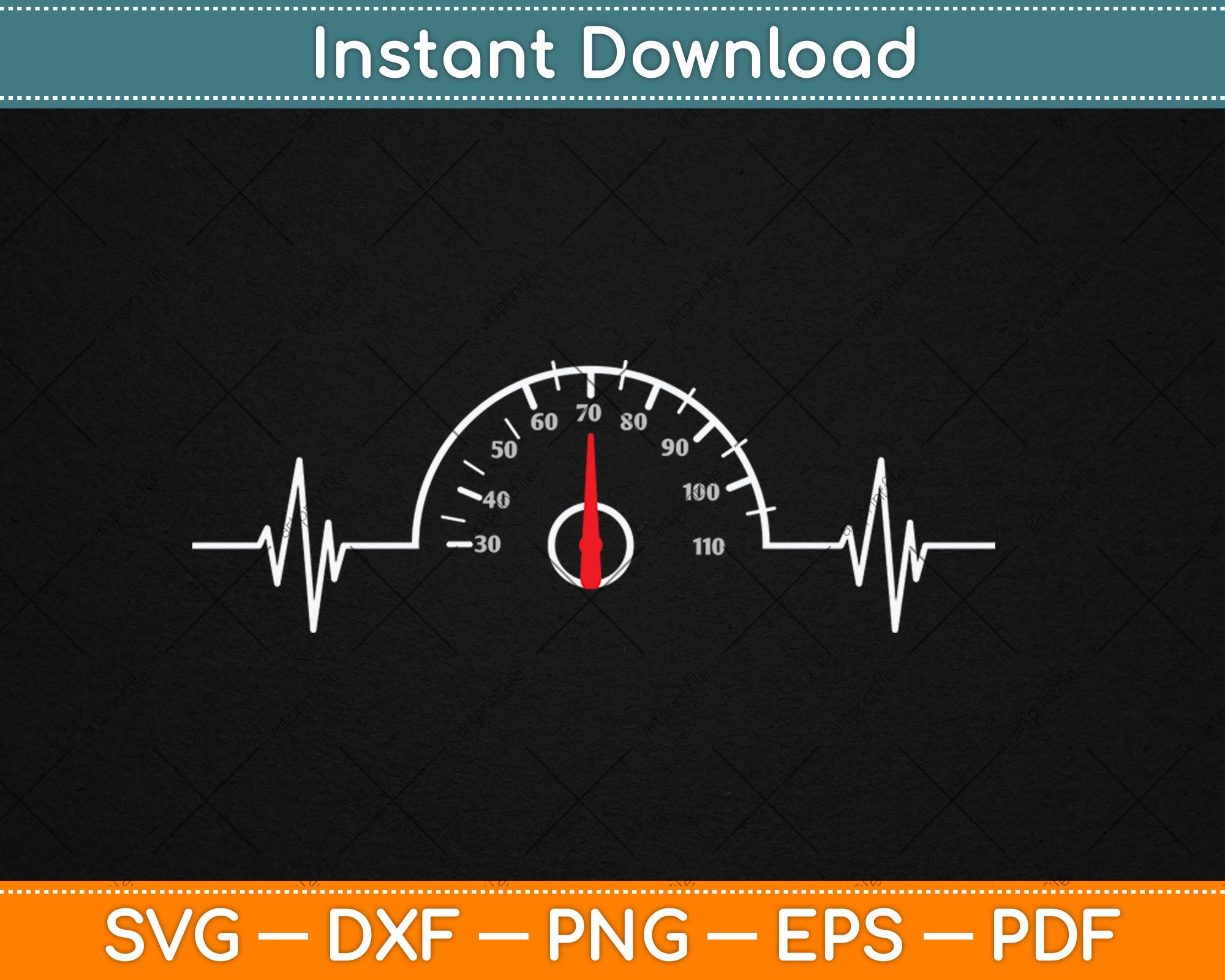 Funny Car Speedometer Auto Mechanic Guys Heartbeat Svg Digital Cutting ...
