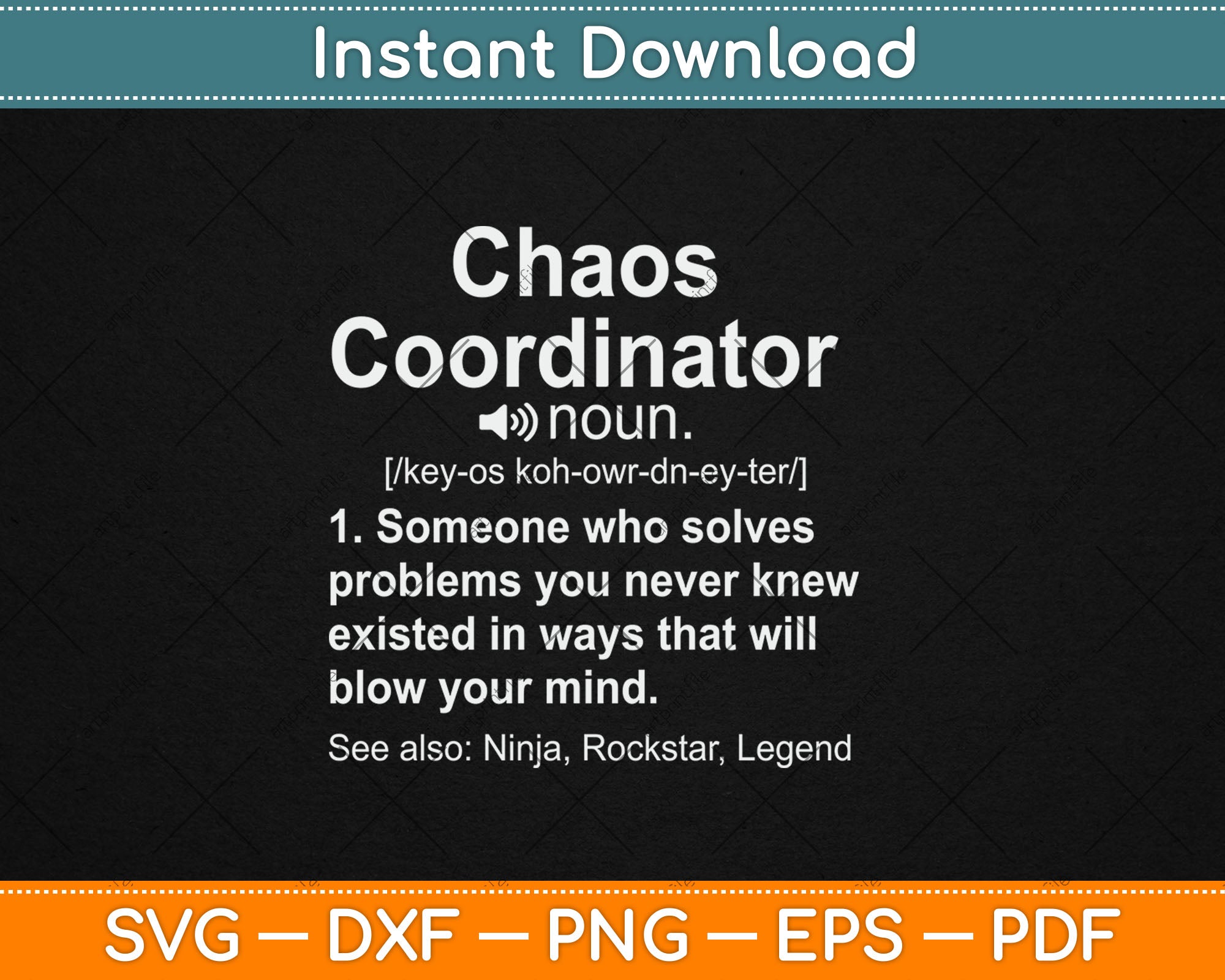 Funny Chaos Definition For Women Men Svg Digital Cutting File ...