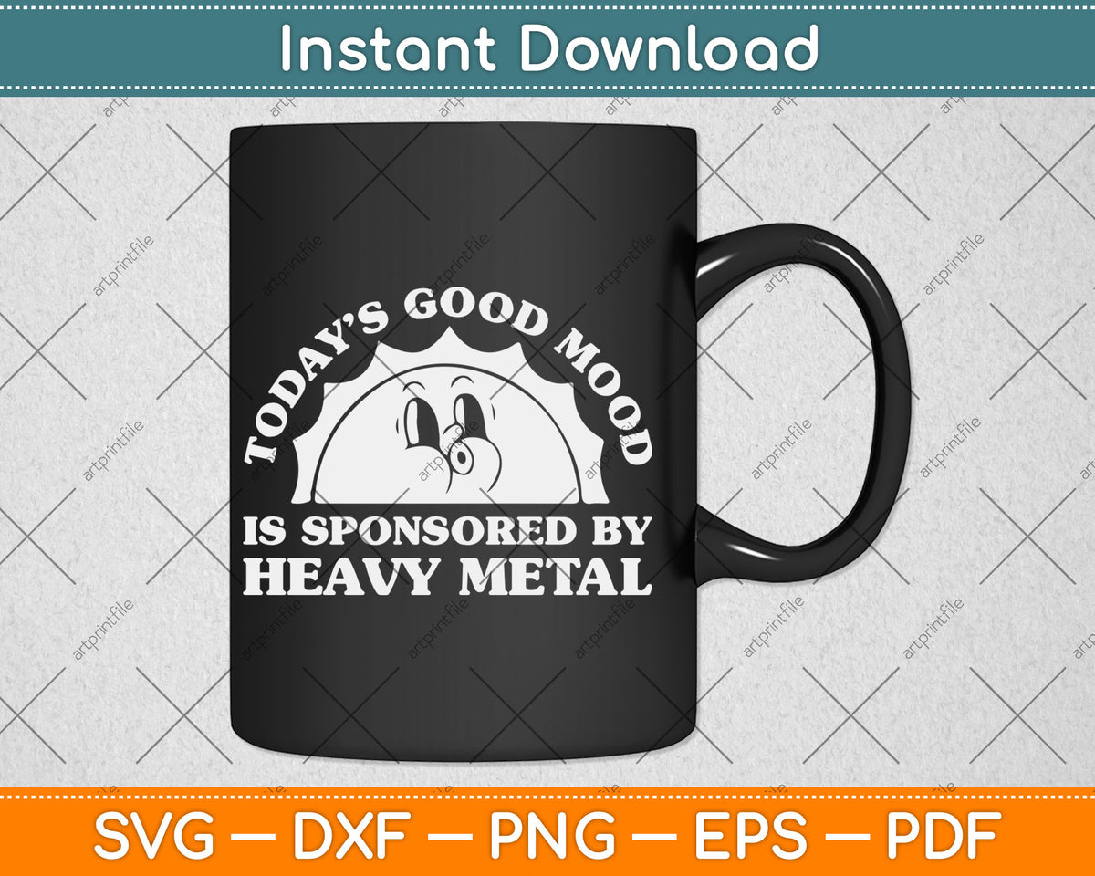 Funny Cute Vintage Retro Heavy Metal or Heavy Metal Svg Cutting File ...
