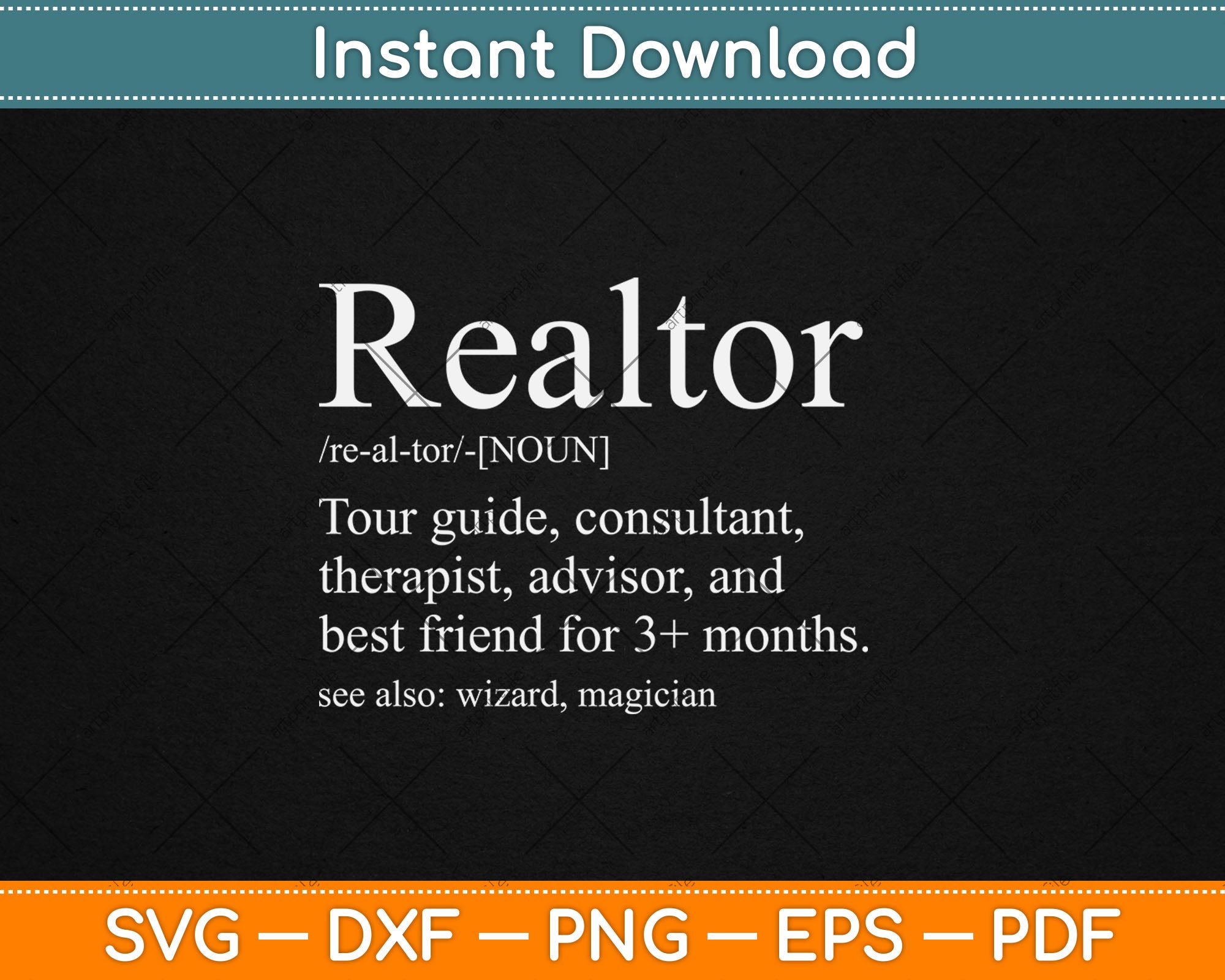 Funny Real Estate Agent Realtor Definition Svg Digital Cutting File ...