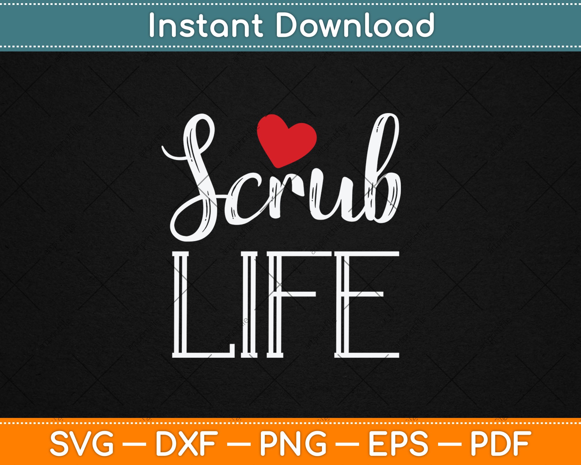 Funny Tattoo Style Scrub Life For Nurses Frontline Workers Svg File ...
