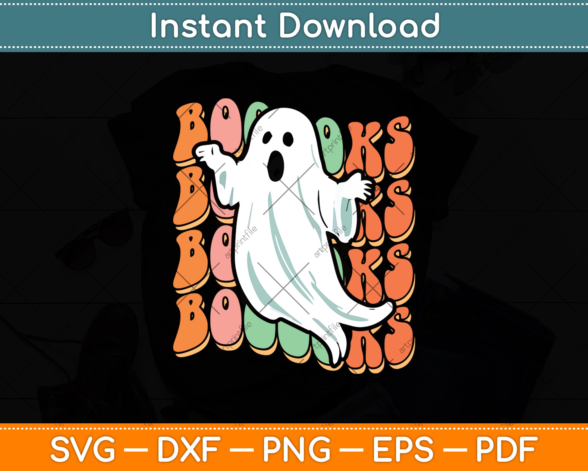 Booooks! Ghost Reading Books Halloween Svg Digital Cutting File ...