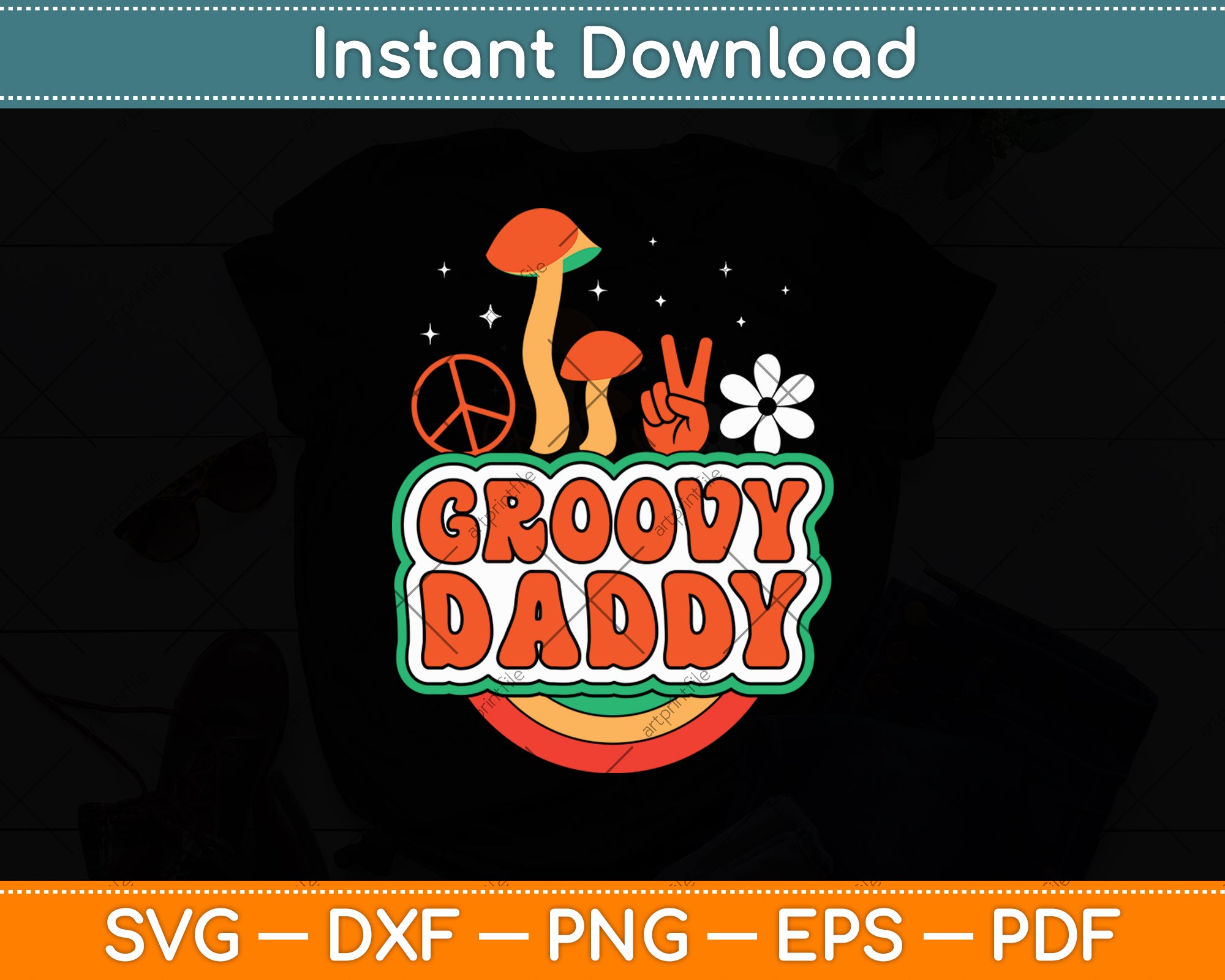 Groovy Daddy 70s Aesthetic Nostalgia Svg Digital Cutting File ...