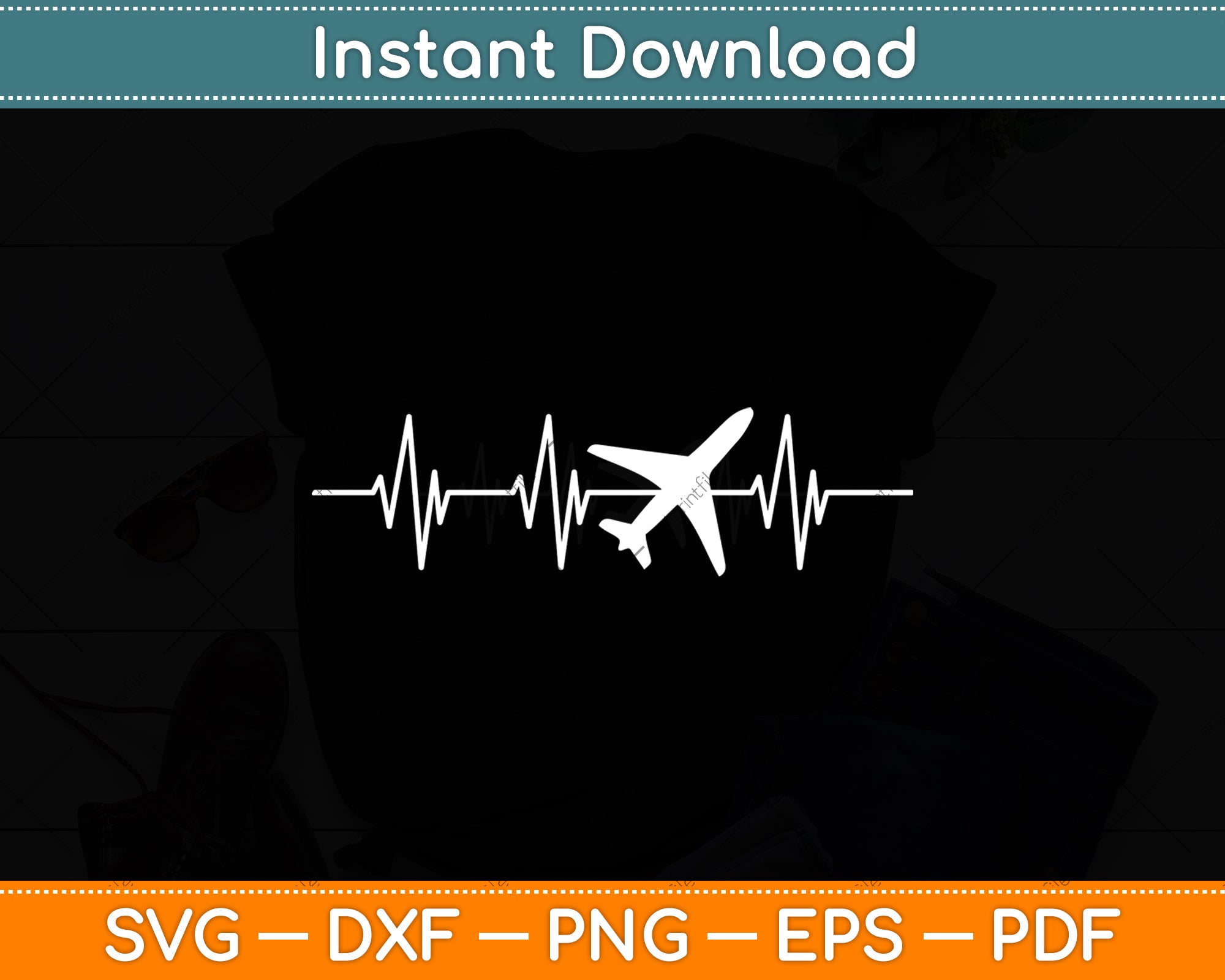 Heartbeat Air Traffic Controller Svg Digital Cutting File – artprintfile