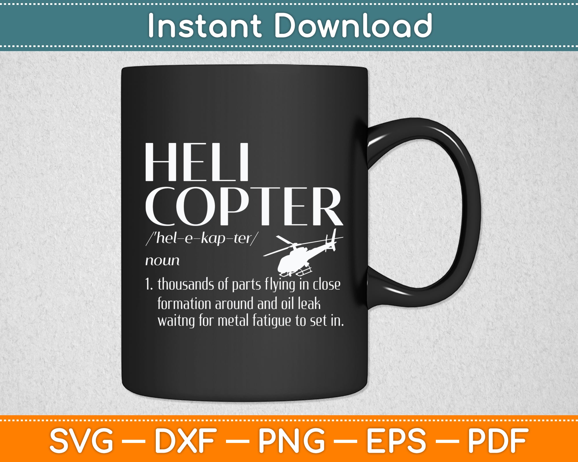 Helicopter Definition Rotary Wing Pilot Funny Svg Cutting File ...