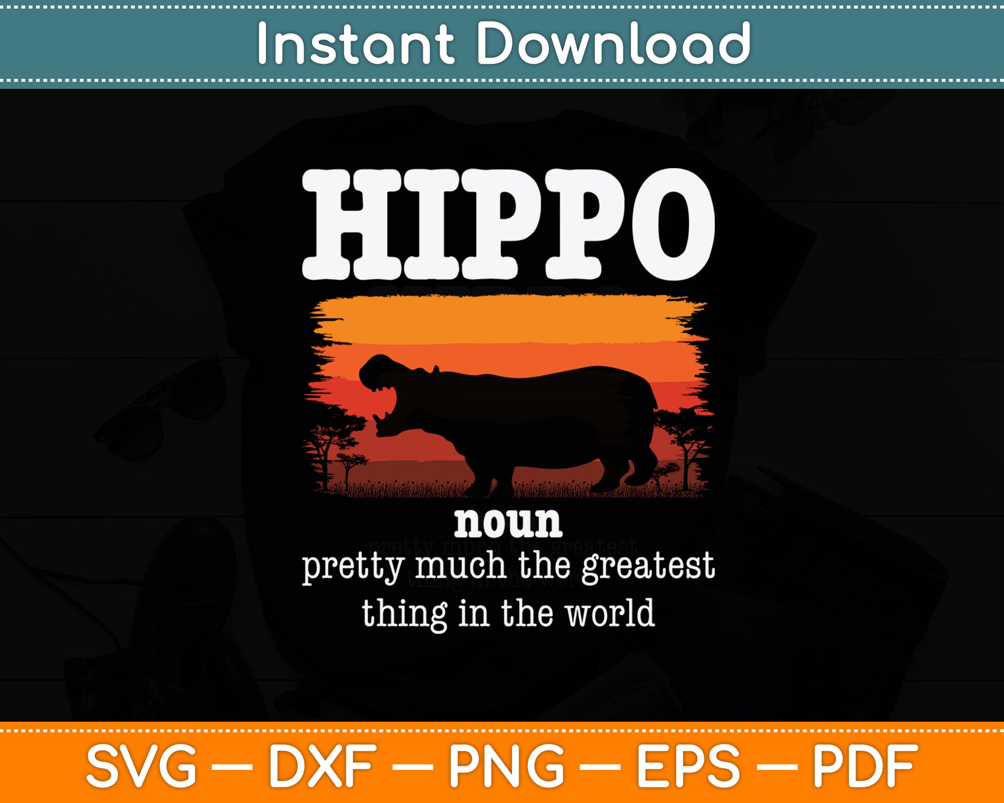 Hippo Definition Cool Hippo Animals Hippopotamus Funny Svg File ...